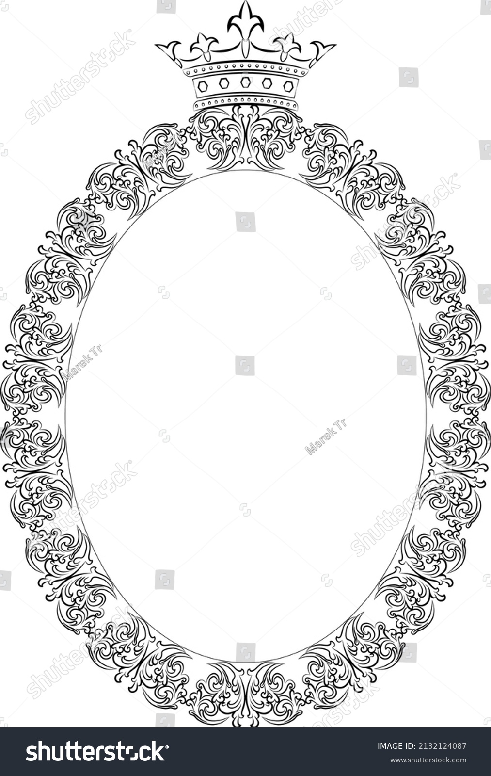 Kingly Frame Silhouette Vector Illustration Stock Vector (Royalty Free ...