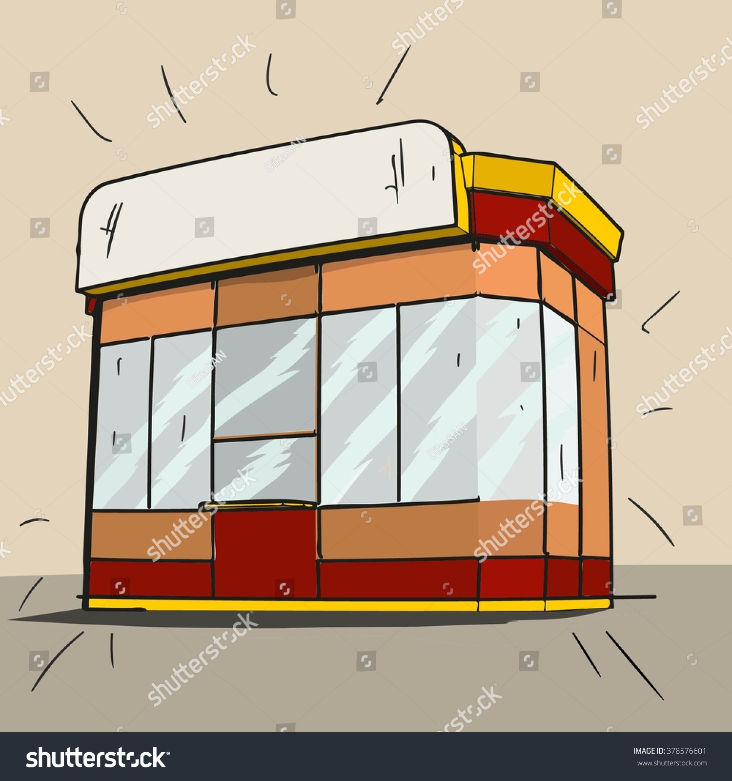 Kiosk Stock Vector (Royalty Free) 378576601 | Shutterstock