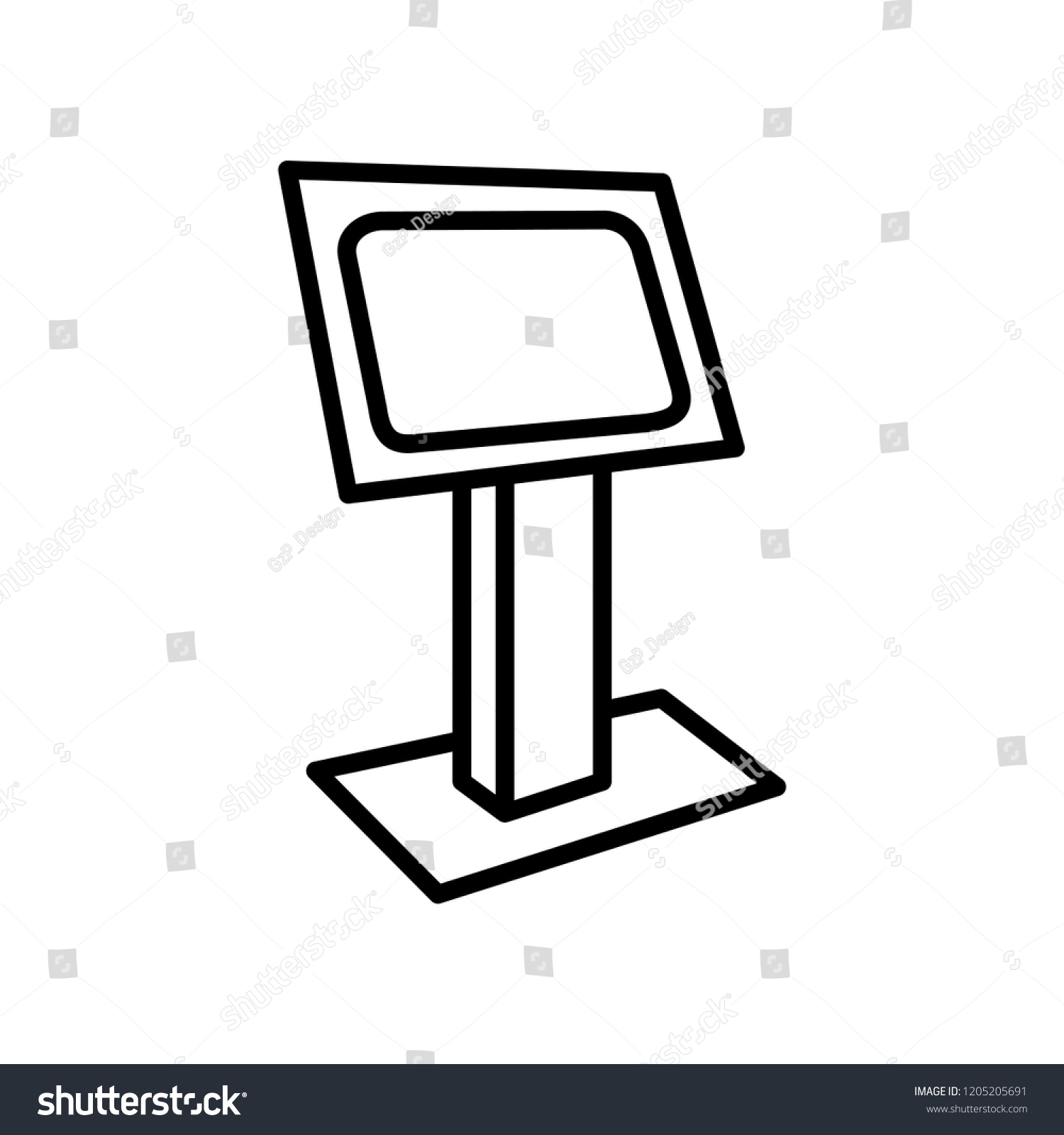 Kiosk Icon Vector Illustration Stock Vector (Royalty Free) 1205205691 ...