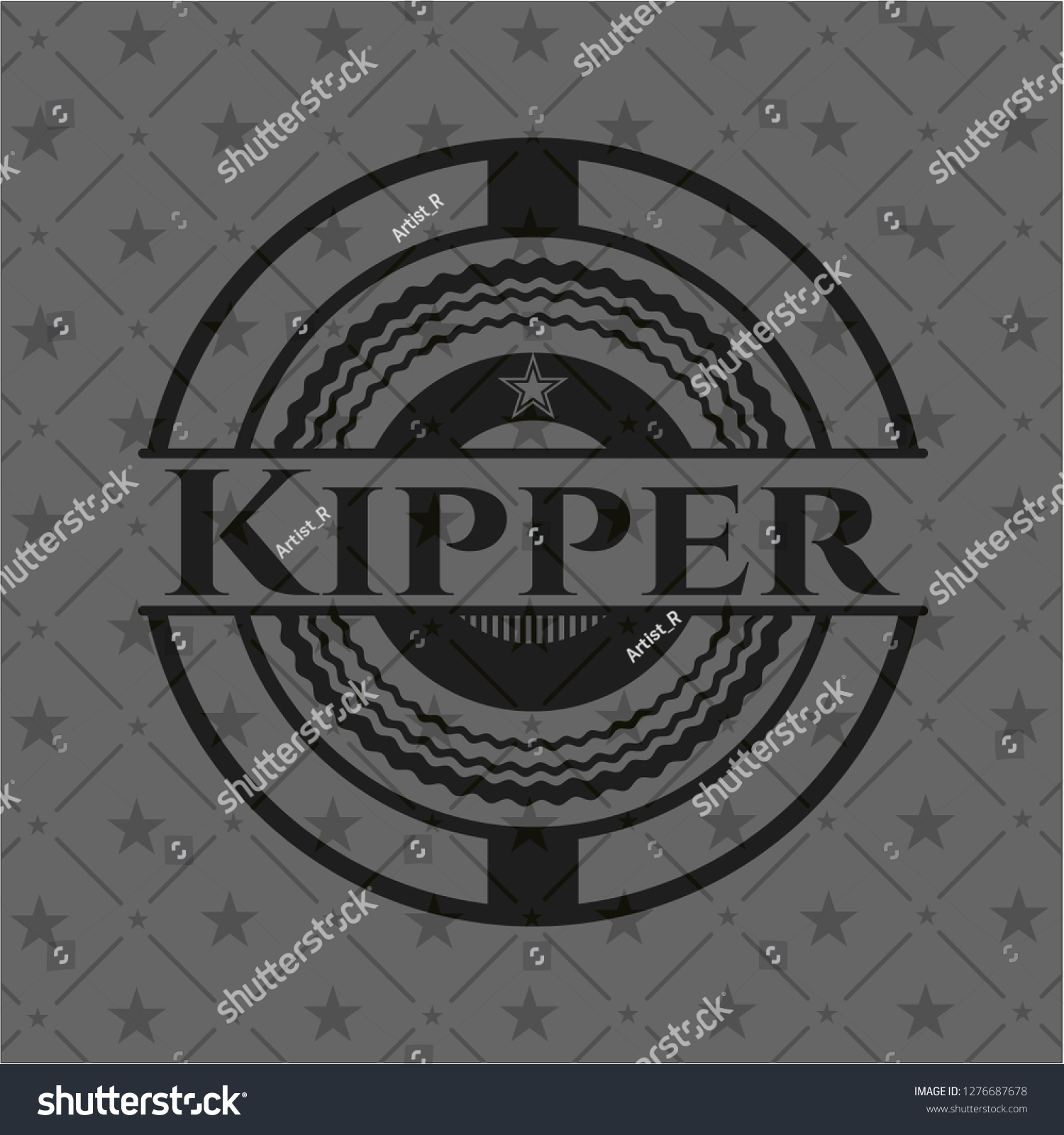 Kipper Dark Emblem Retro Stock Vector (Royalty Free) 1276687678 ...