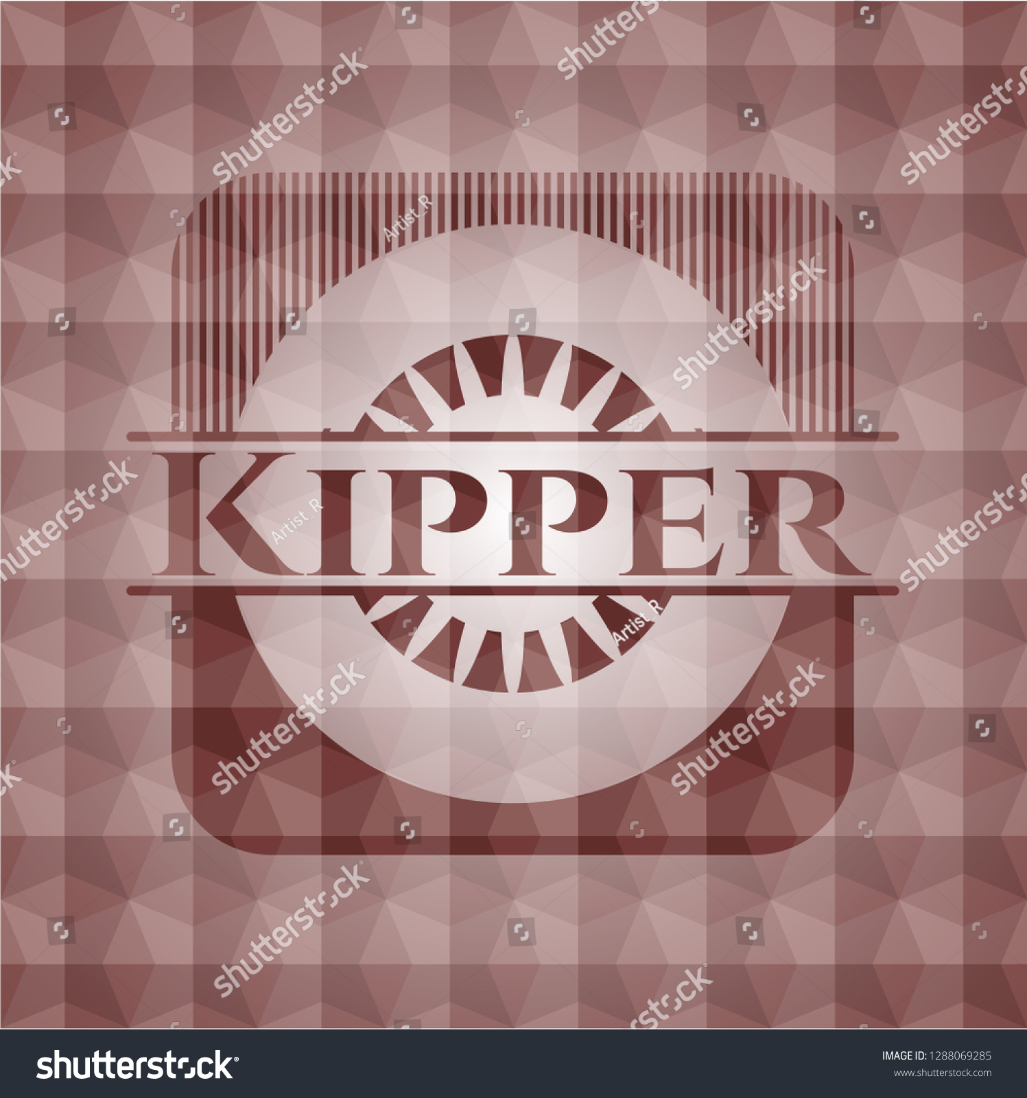 Kipper Red Geometric Pattern Emblem Seamless Stock Vector (Royalty Free ...