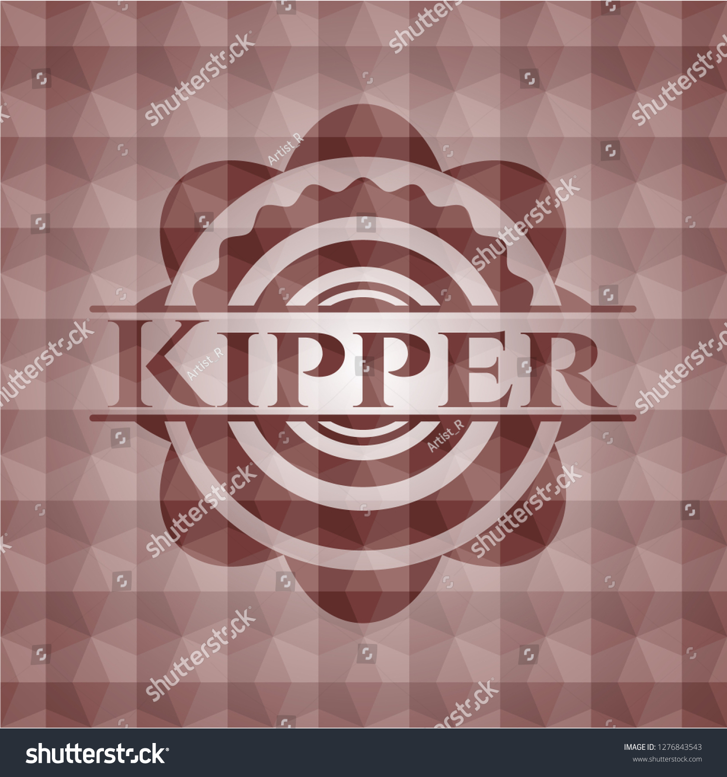 Kipper Red Seamless Emblem Geometric Pattern Stock Vector (Royalty Free ...