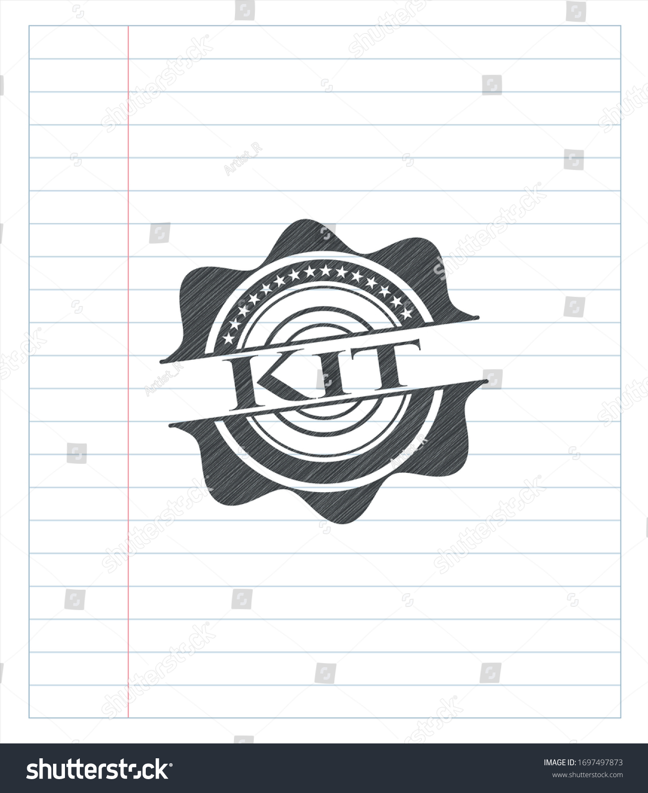 Kit Emblem Pencil Effect Vector Illustration Stock Vector (Royalty Free ... Kit Emblem Pencil Effect Vector Illustration Stock Vector (Royalty Free ...