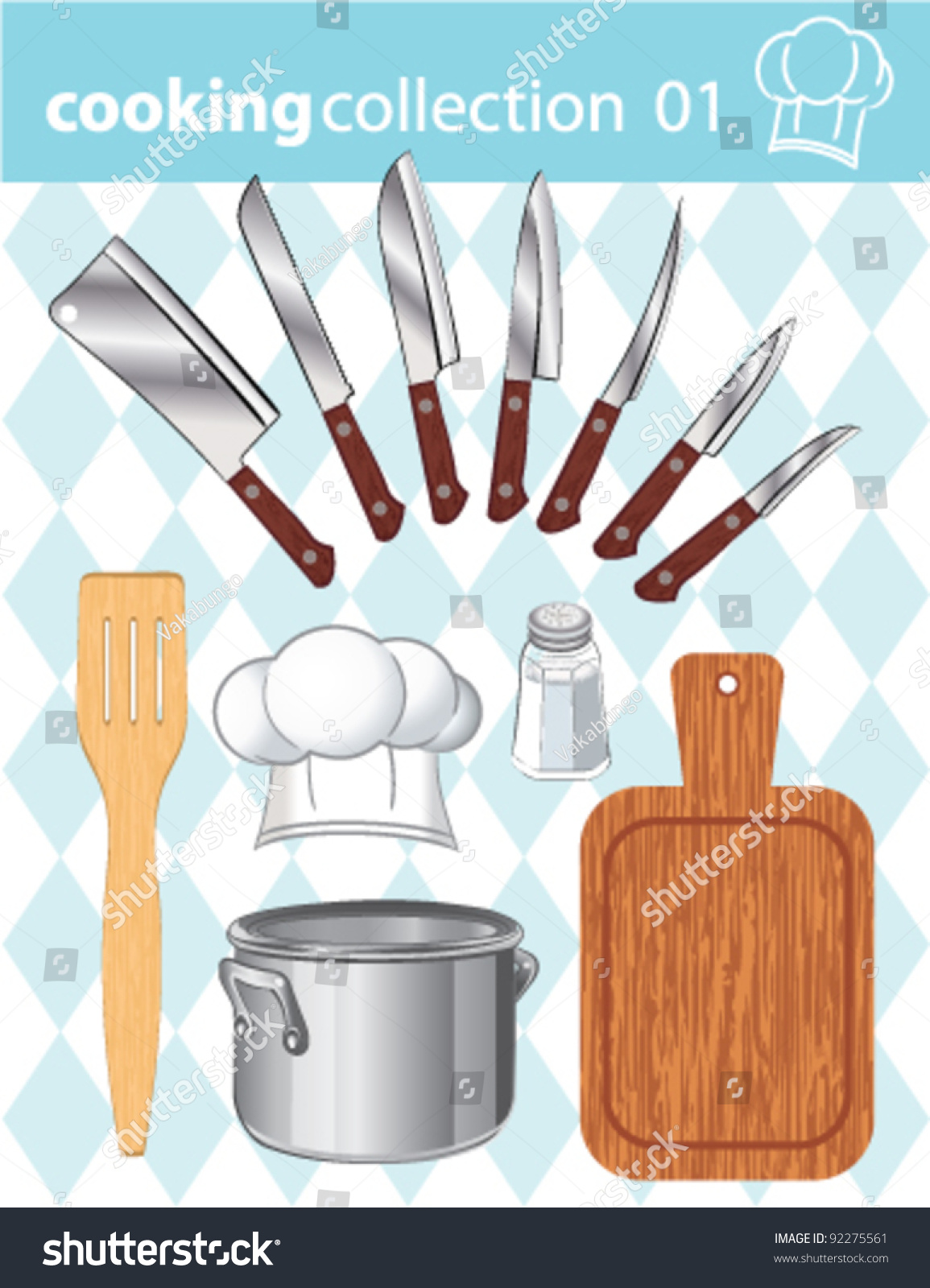 Kitchen Cooking Collection Stock Vector (Royalty Free) 92275561 ...