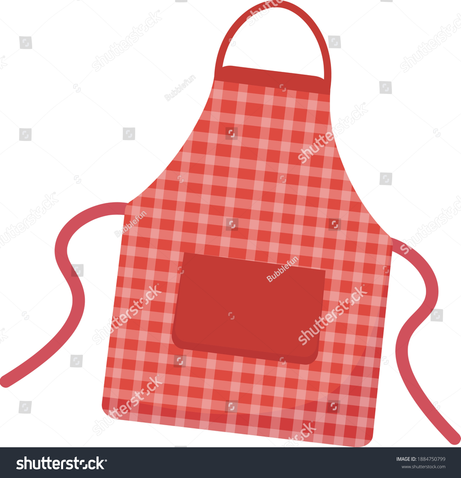 Kitchen Apron Cartoon White Background Stock Vector (Royalty Free ...