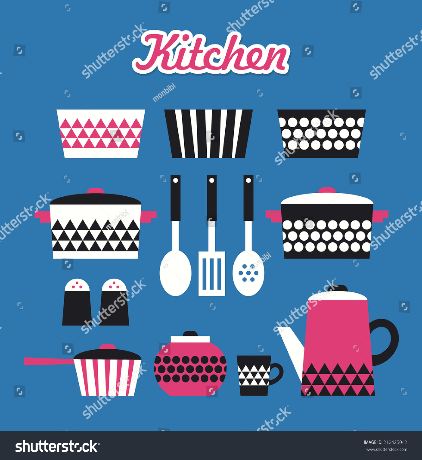 Kitchen Card Design Vector Illustration Stock Vector (Royalty Free ...