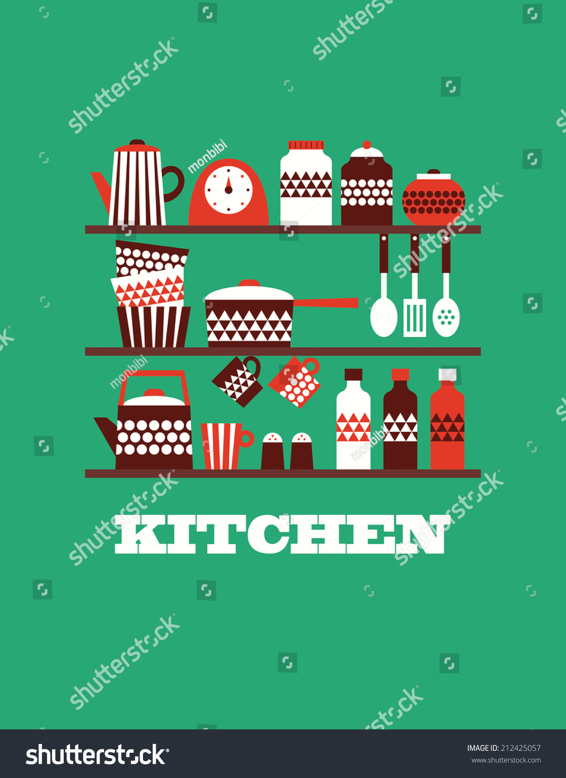 Kitchen Card Design Vector Illustration Stock Vector (Royalty Free ...