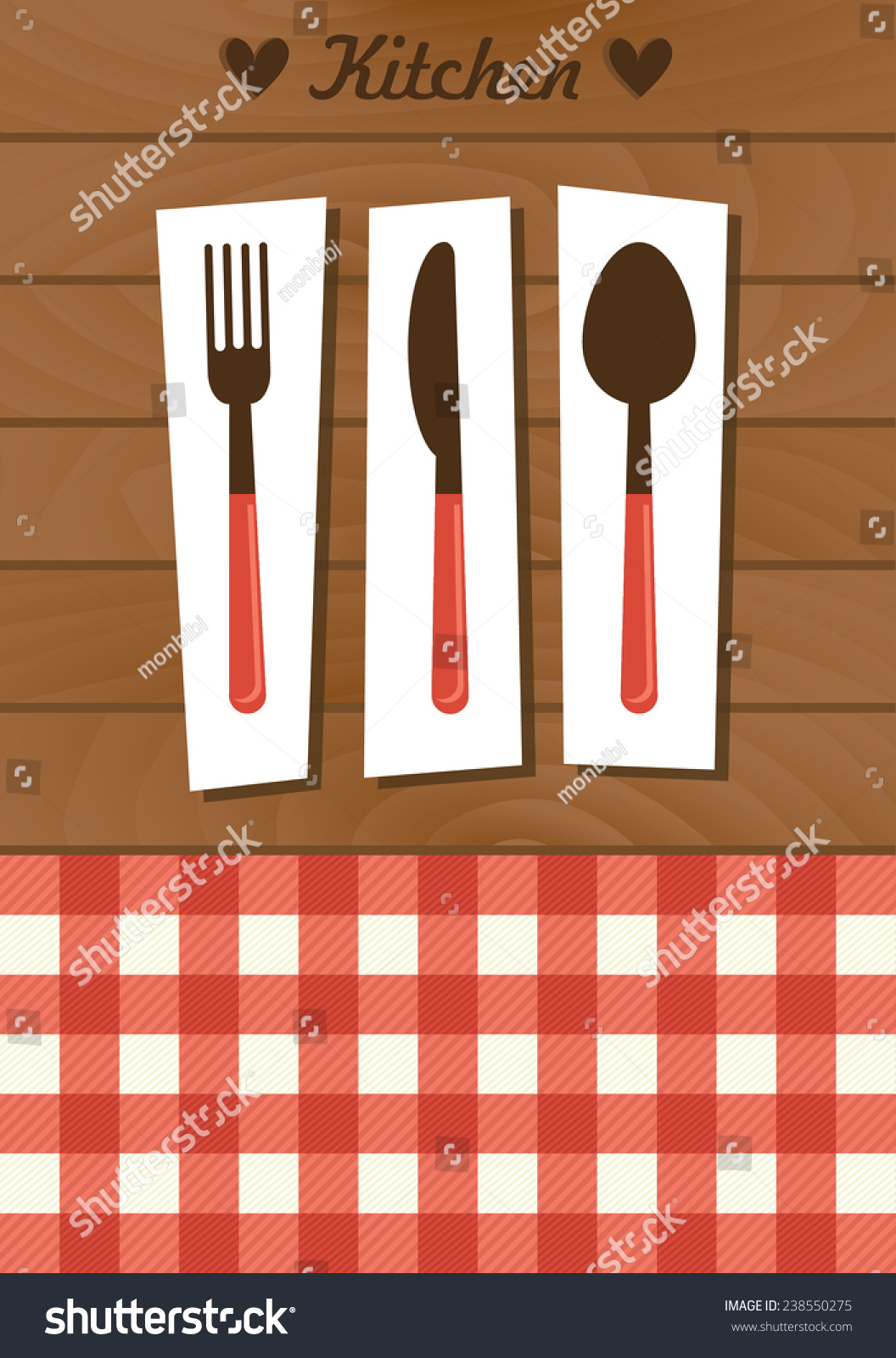 Kitchen Card Design Vector Illustration Stock Vector (Royalty Free ...