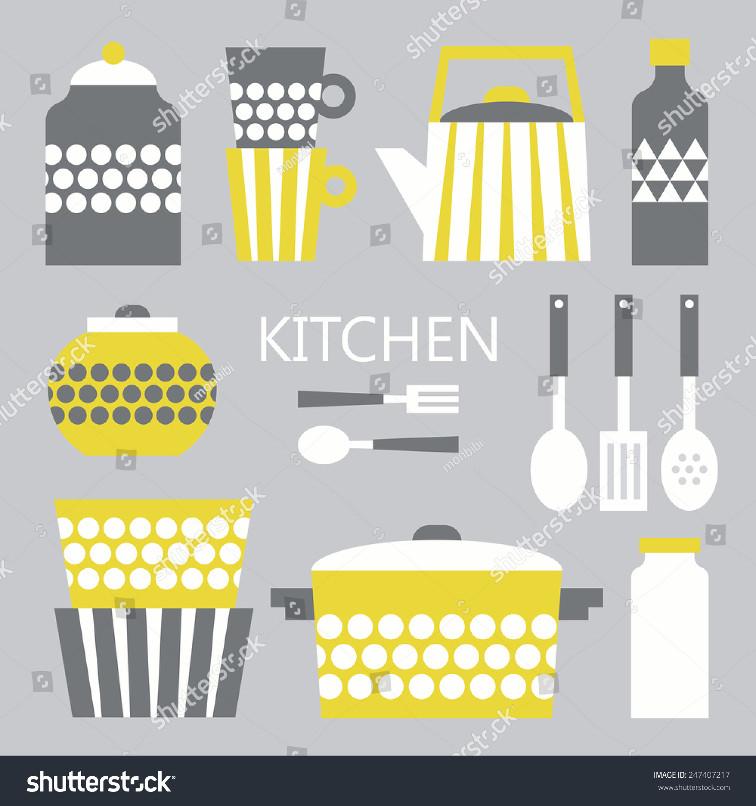 Kitchen Card Design Vector Illustration Stock Vector (Royalty Free ...