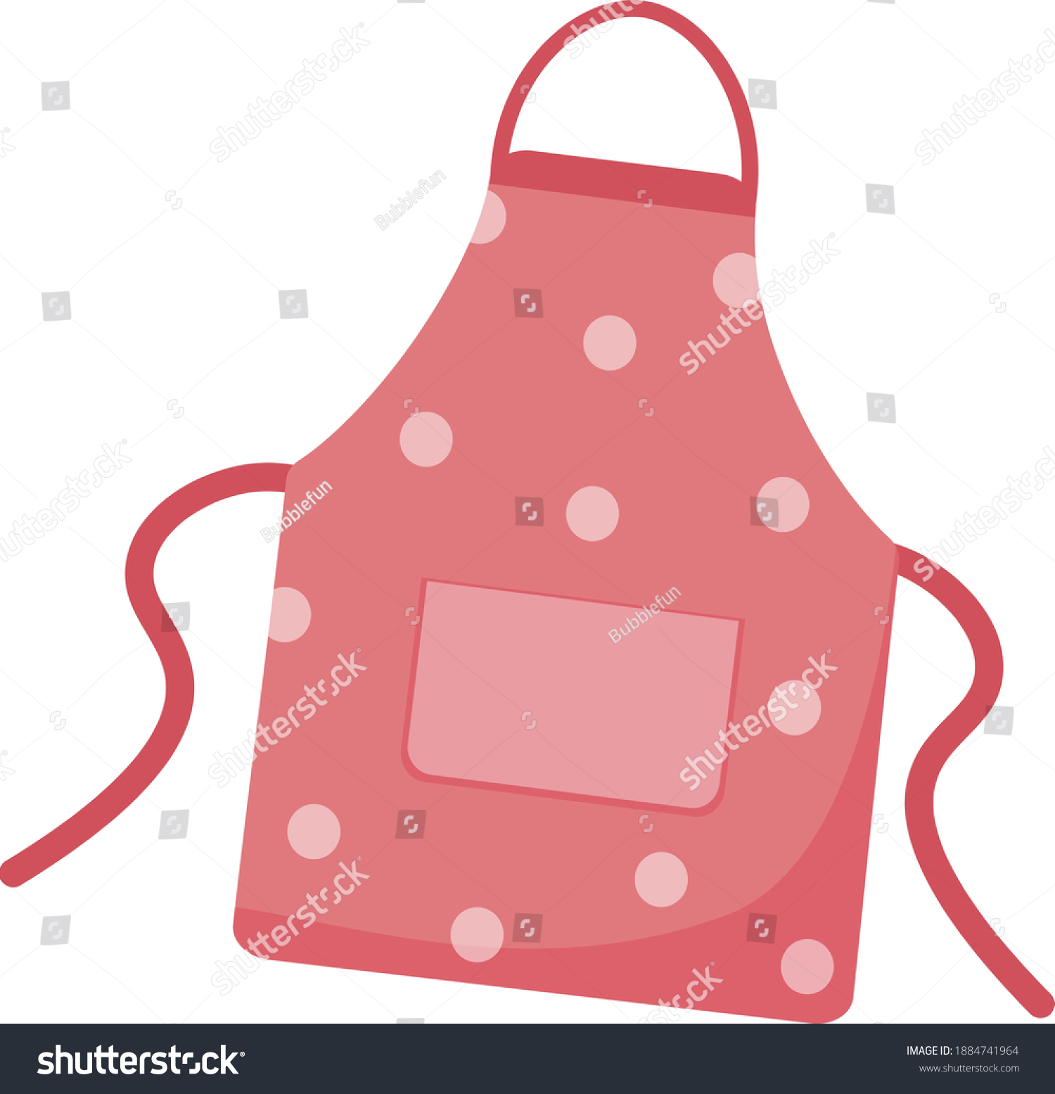 Kitchen Cartoon Spotted Apron Vector Stock Vector (Royalty Free ...