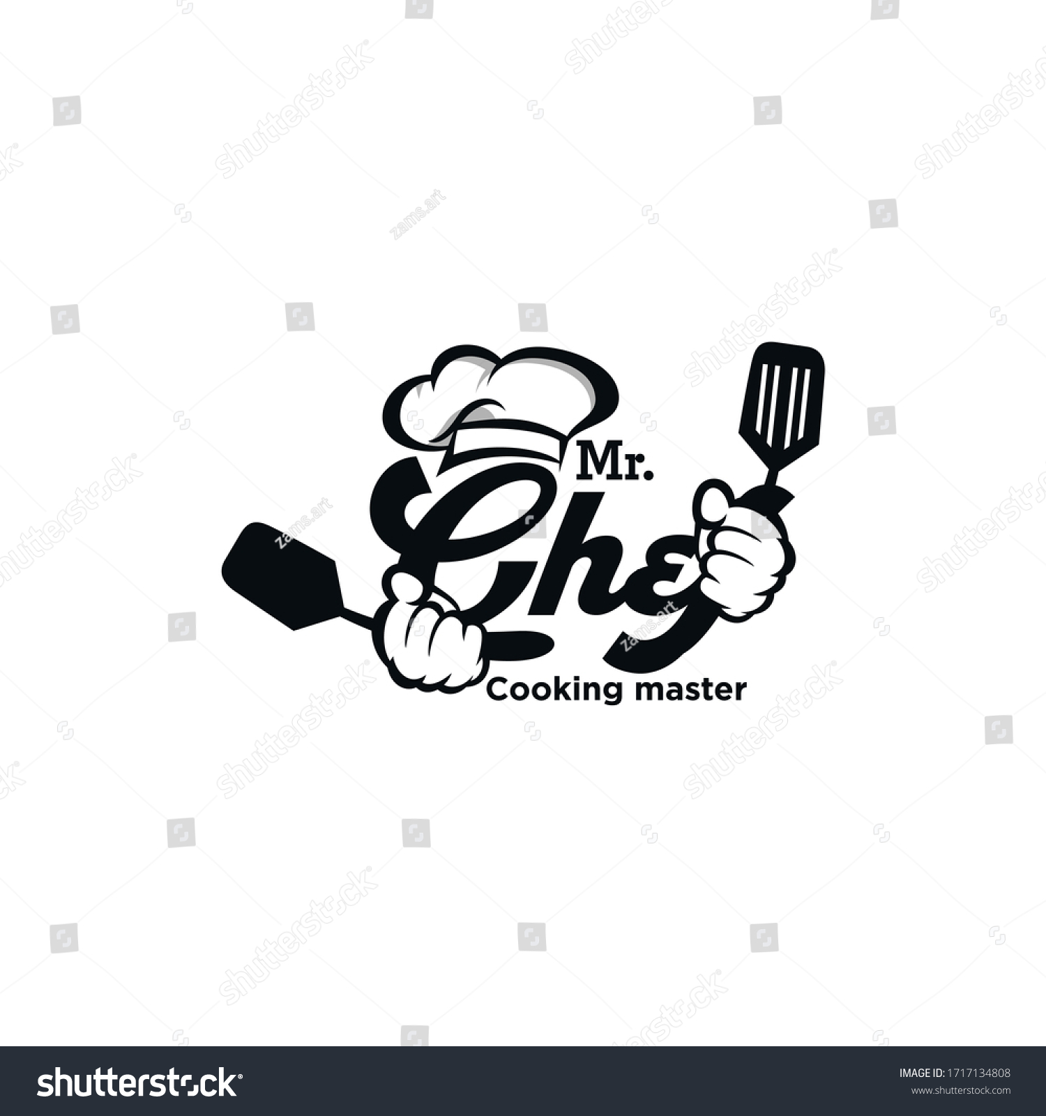 Kitchen Chef Design Logo Template Stock Vector (Royalty Free) 1717134808