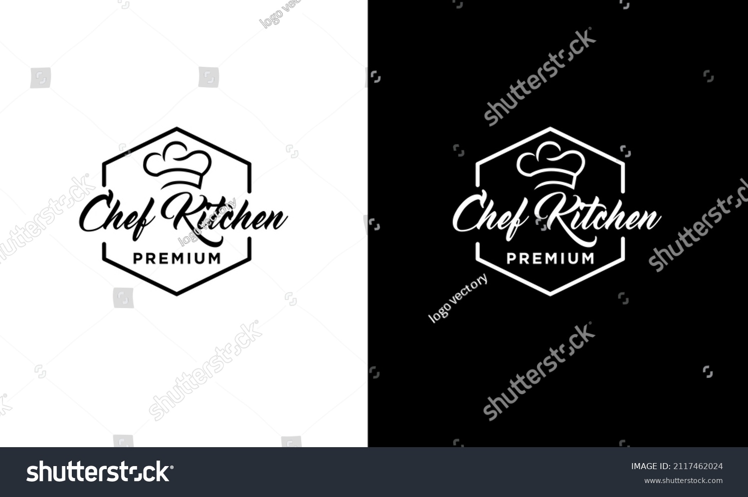 Kitchen Chef Logo Badge Design Stock Vector (Royalty Free) 2117462024 ...