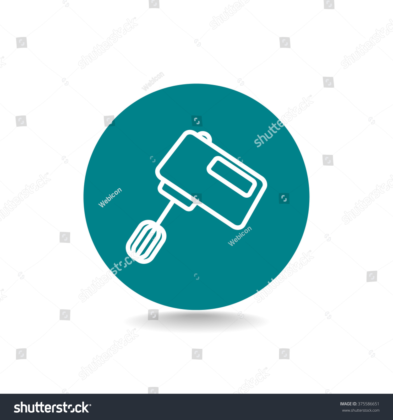 Kitchen Mixer Icon Stock Vector (Royalty Free) 375586651 | Shutterstock
