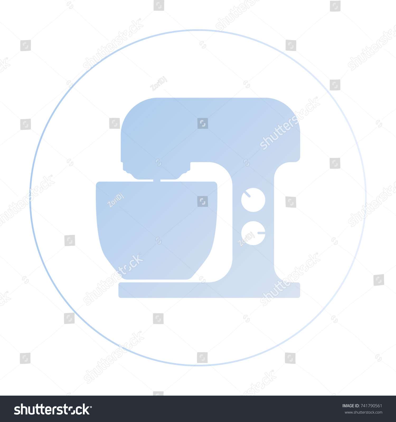 Kitchen Mixer Icon Stock Vector (Royalty Free) 741790561 | Shutterstock