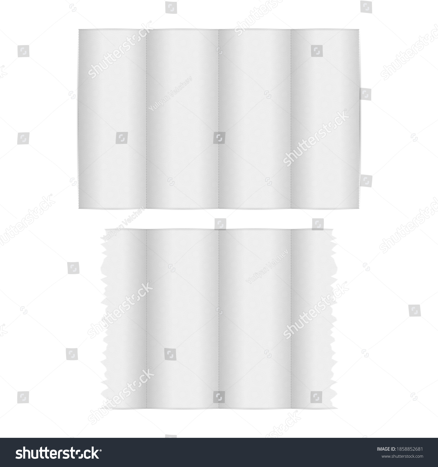 Kitchen Paper Set On White Background Stock Vector (royalty Free