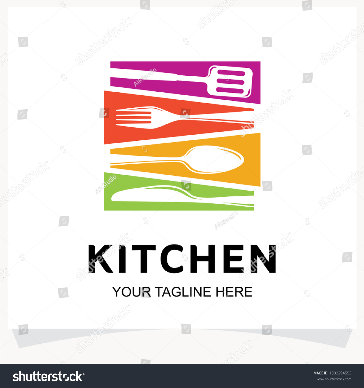Kitchen Studio Logo Design Template Inspiration Stock Vector (Royalty ...