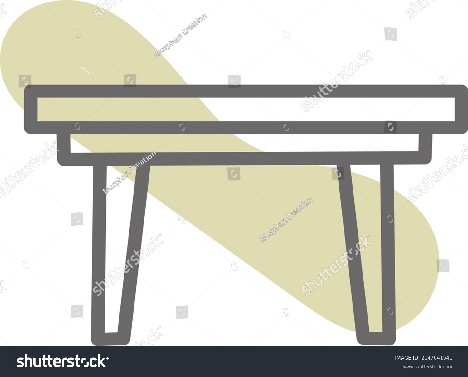 Kitchen Table Illustration Vector On White Stock Vector (Royalty Free ...
