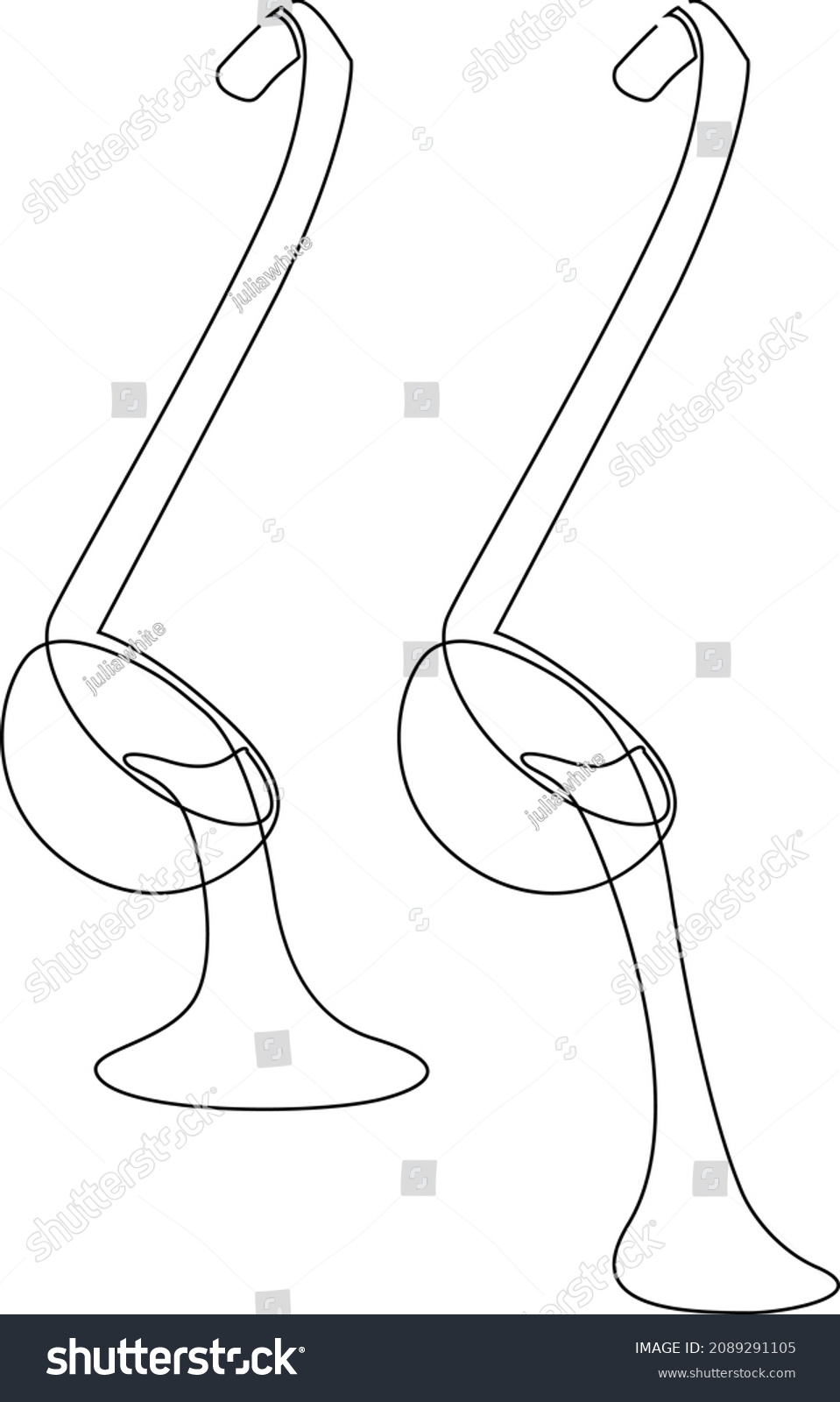 Kitchen Tool Ladle Continuous Line Drawing Stock Vector (Royalty Free ...