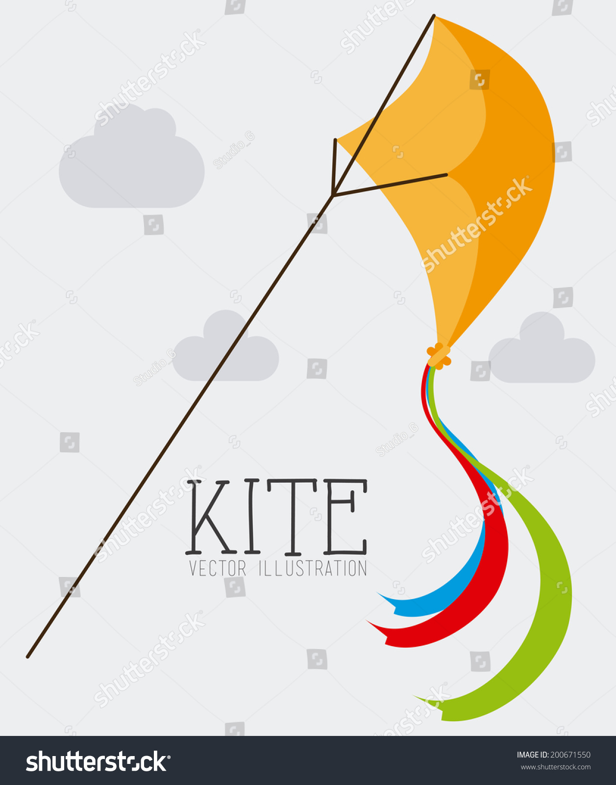 Kite Design Over White Background Vector Stock Vector (Royalty Free ...
