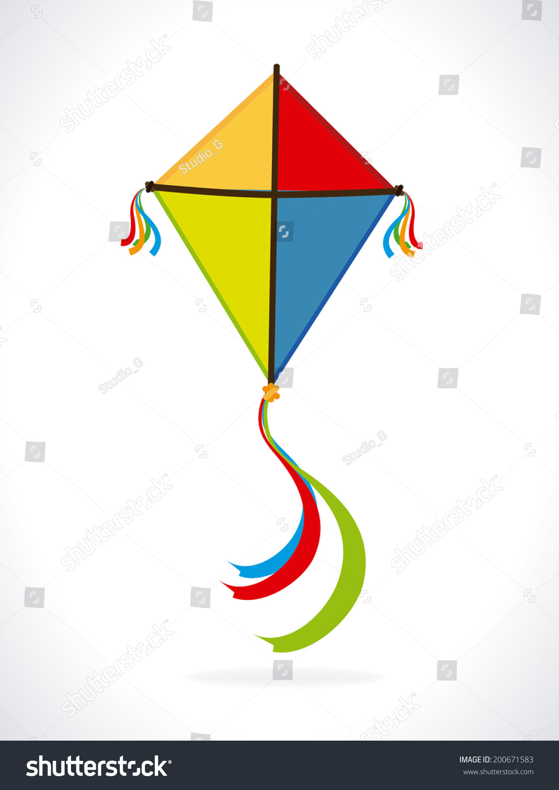 Kite Design Over White Background Vector Stock Vector (Royalty Free ...