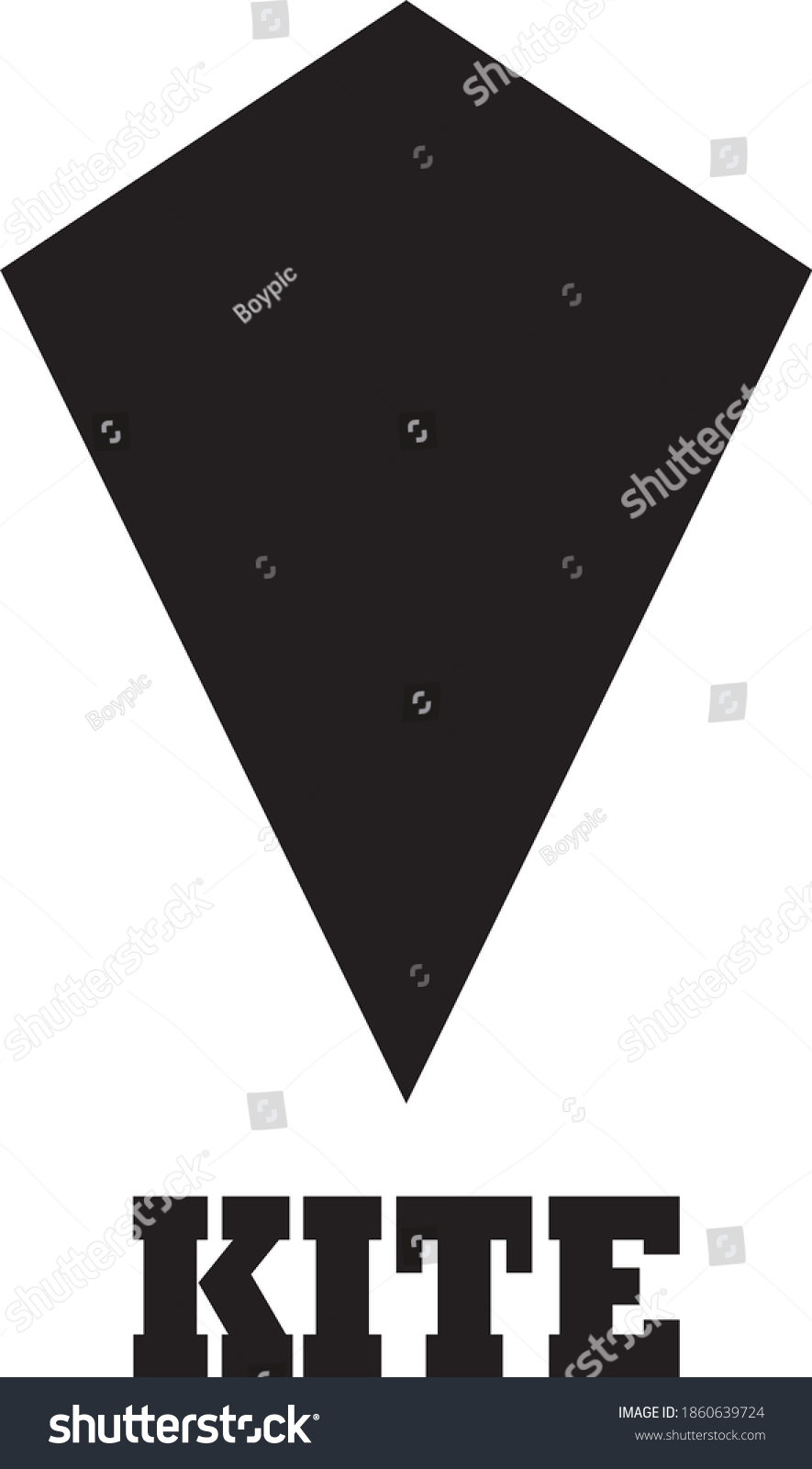 Kite Educational Geometric Shapes Stock Vector (Royalty Free ...