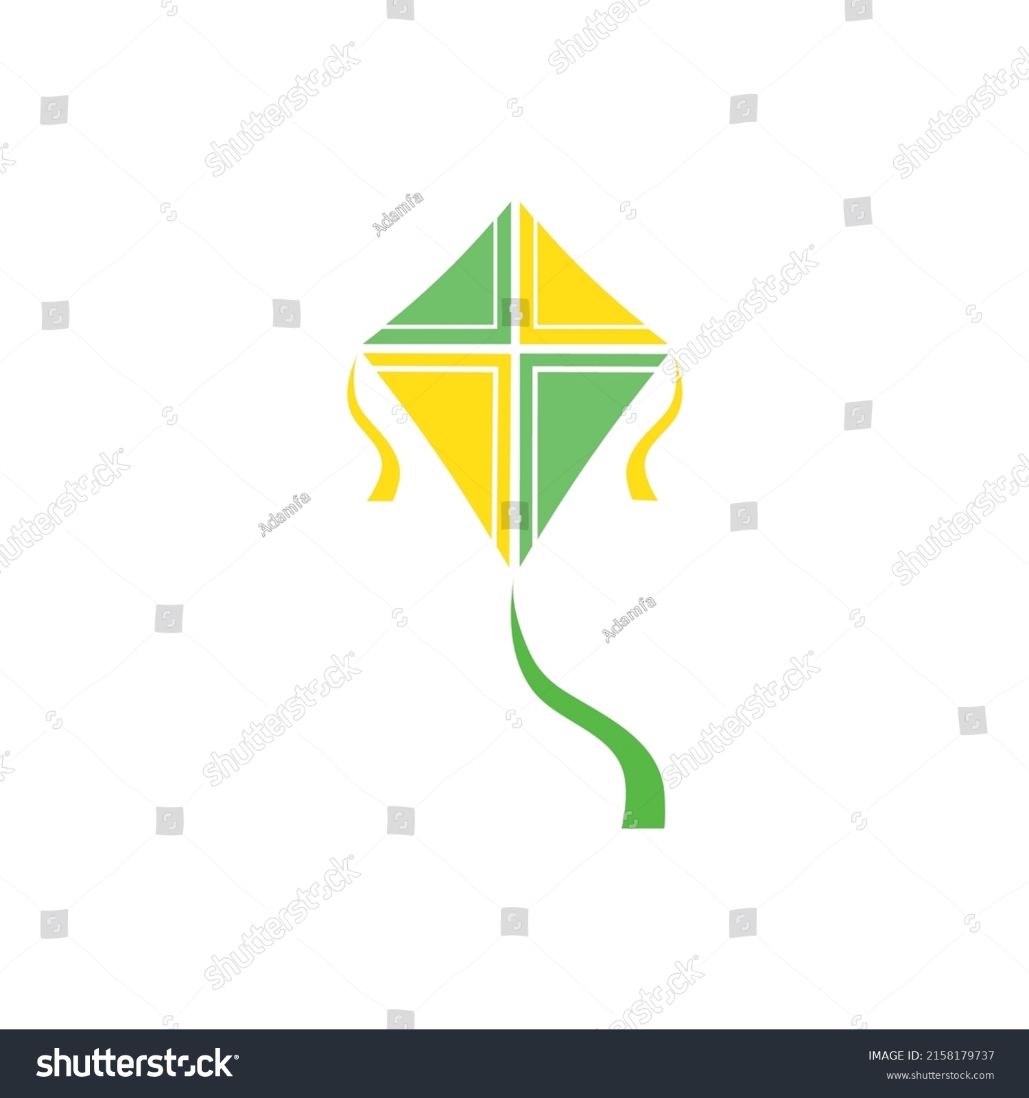 Kite Icon Logo Free Vector Design Stock Vector (Royalty Free ...