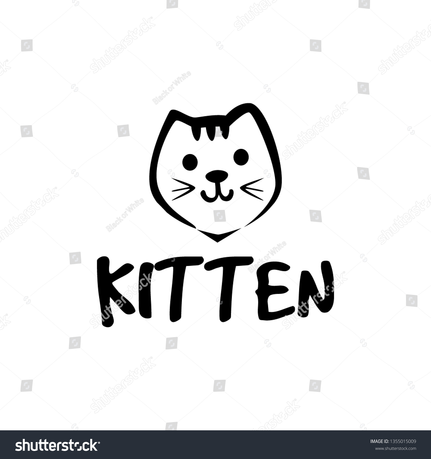 Kitten Logo Design: เวกเตอร์สต็อก (ปลอดค่าลิขสิทธิ์) 1355015009 ...