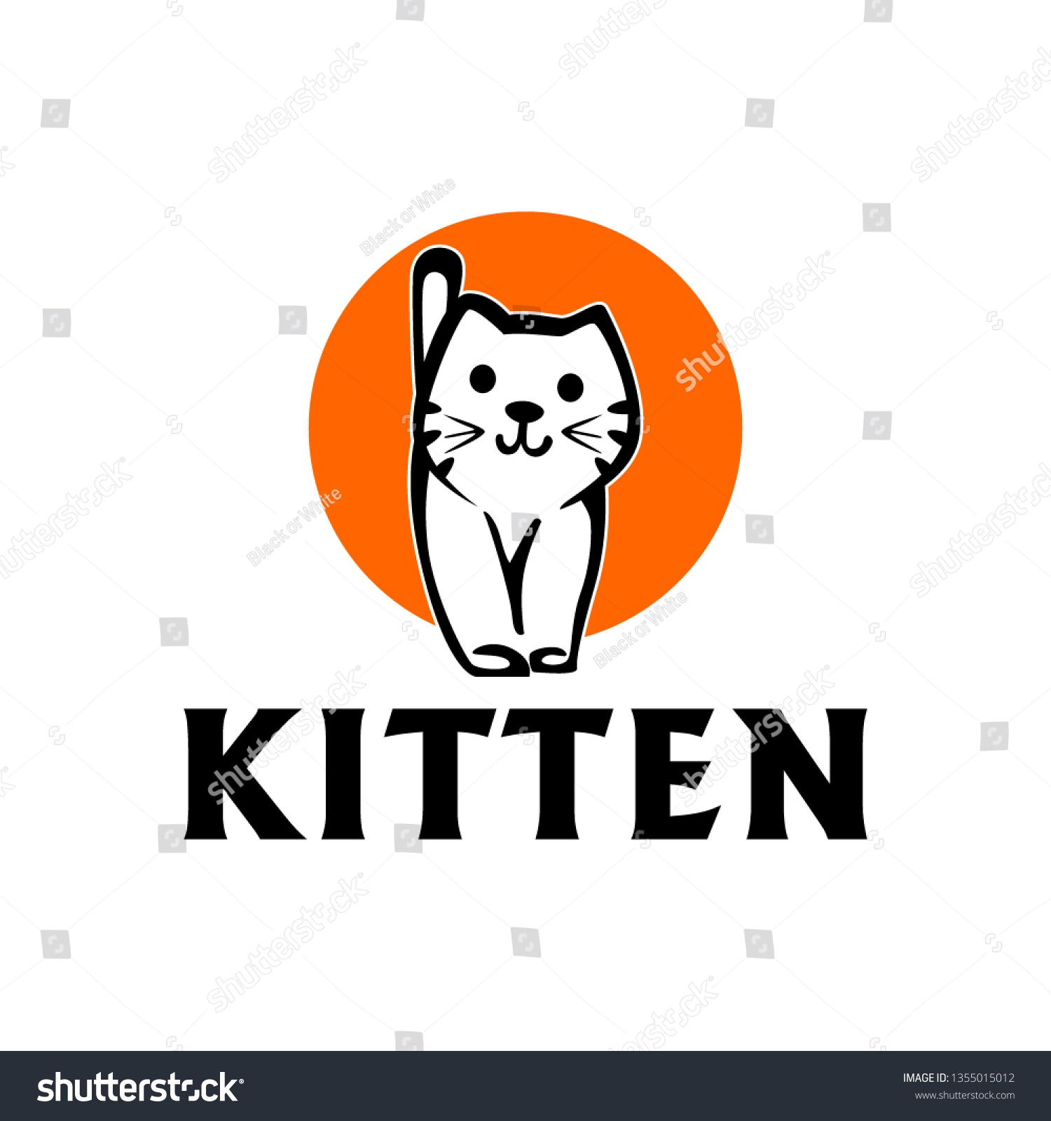 Kitten Logo Design: เวกเตอร์สต็อก (ปลอดค่าลิขสิทธิ์) 1355015012 ...