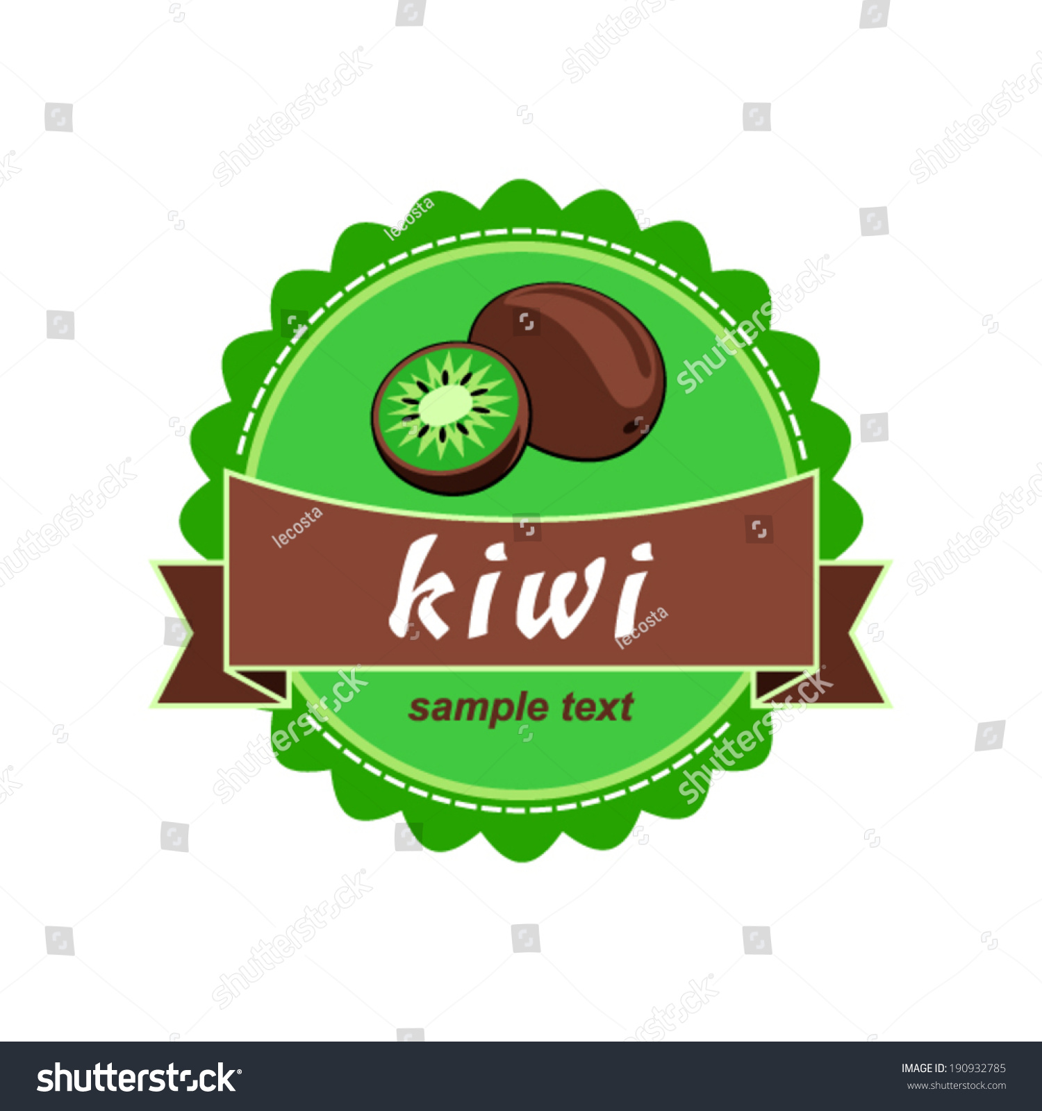 Kiwi Fresh Labels Stock Vector (Royalty Free) 190932785 | Shutterstock