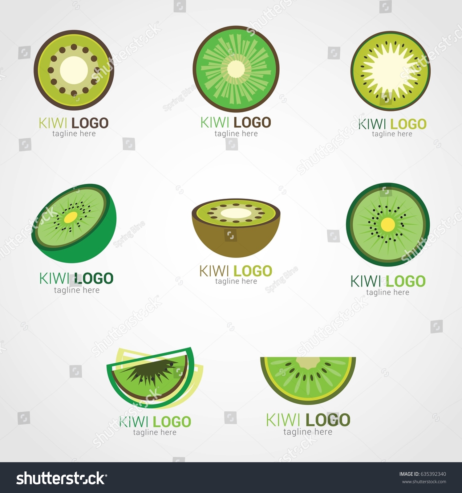 Kiwi Logo Design Template Vector Illustration Stock Vector (Royalty ...