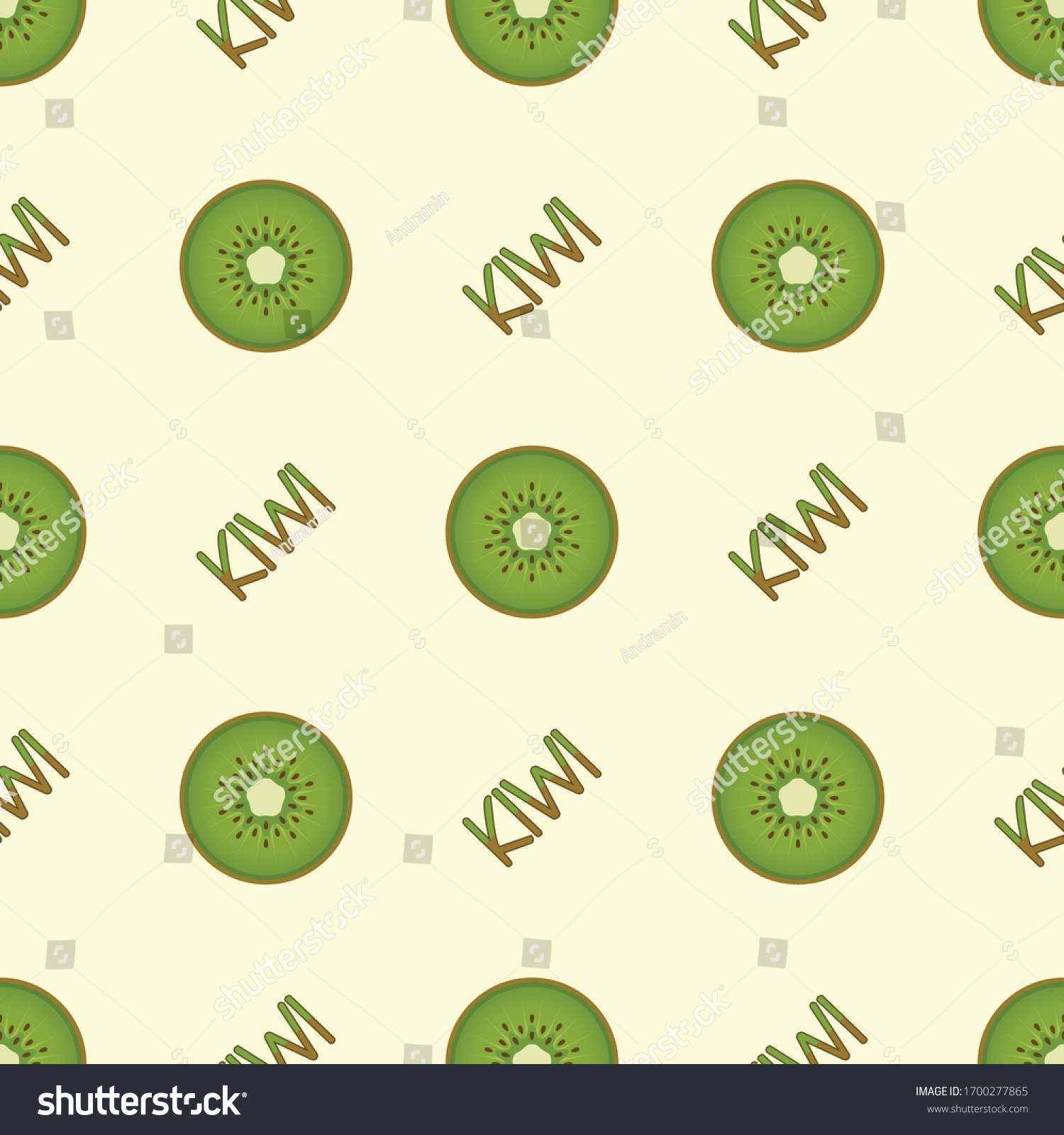 Kiwi Slice Seamless Pattern Background Ripe Stock Vector (Royalty Free ...