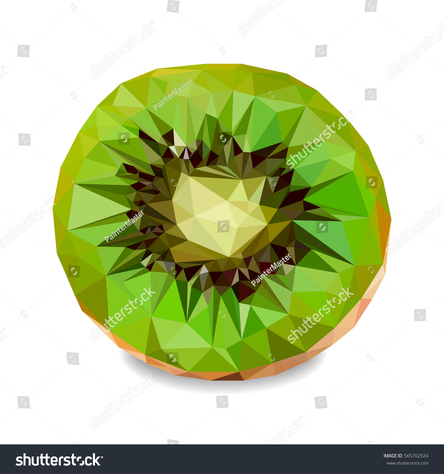 Kiwi Slice Vector Icon Stock Vector (Royalty Free) 565702924 | Shutterstock