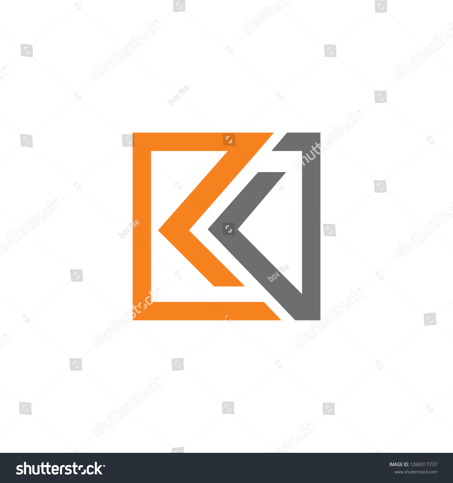 Kk Initial Logo Design Vector Linked: vector de stock (libre de ...