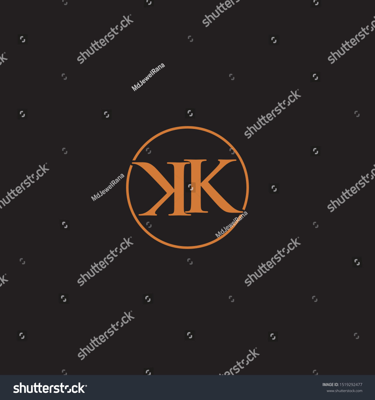 Kk Letter Logo Design Vector: เวกเตอร์สต็อก (ปลอดค่าลิขสิทธิ์) 1519292477