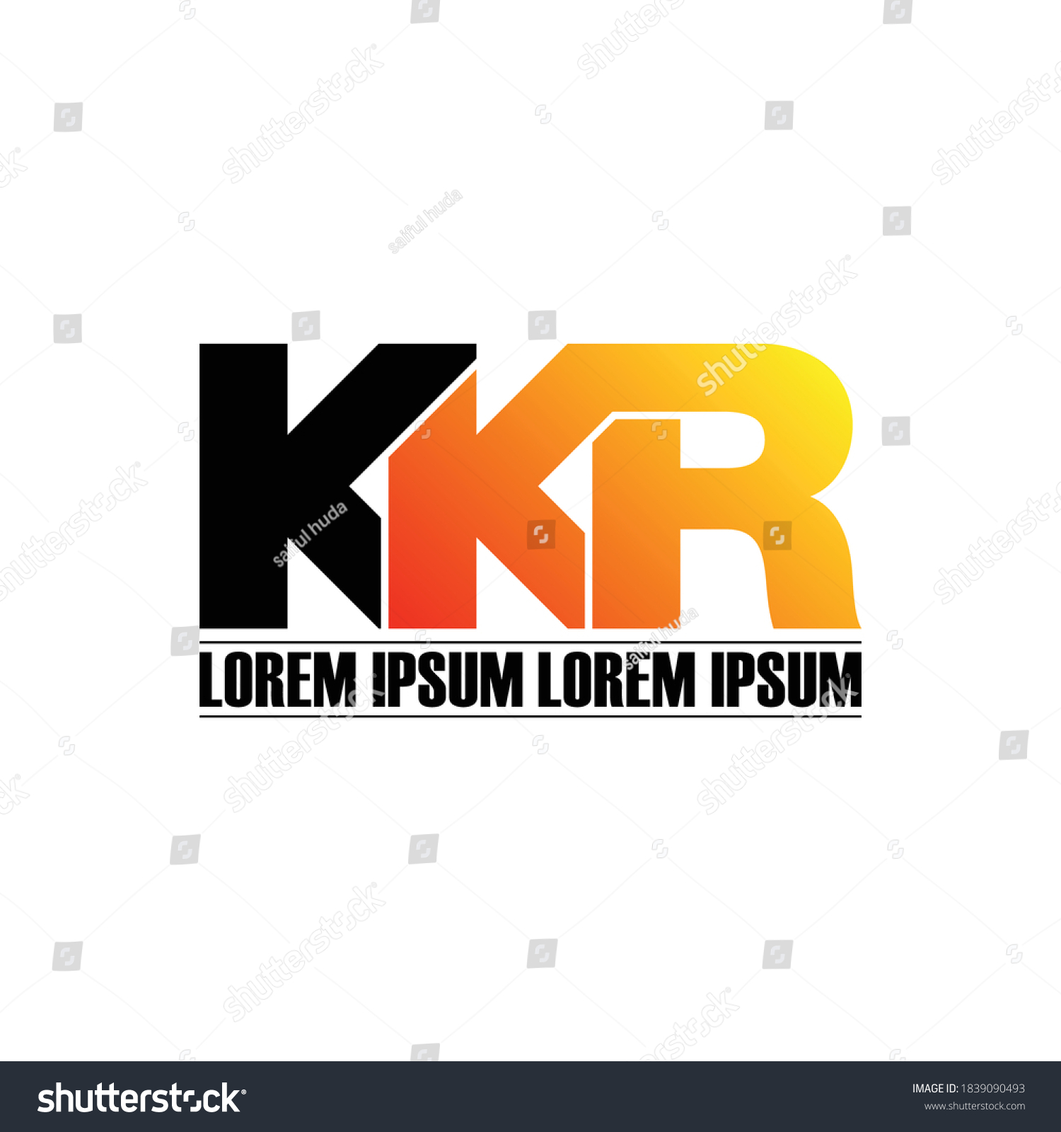 Kkr Letter Monogram Logo Design Vector Stock Vector (Royalty Free ...