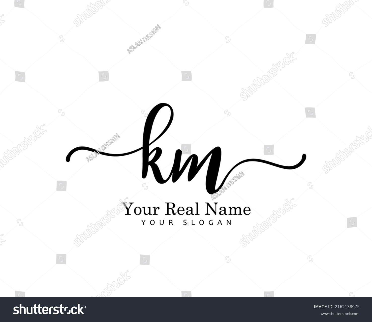 Km Initial Beauty Monogram Logo Vector Stock Vector (Royalty Free ...