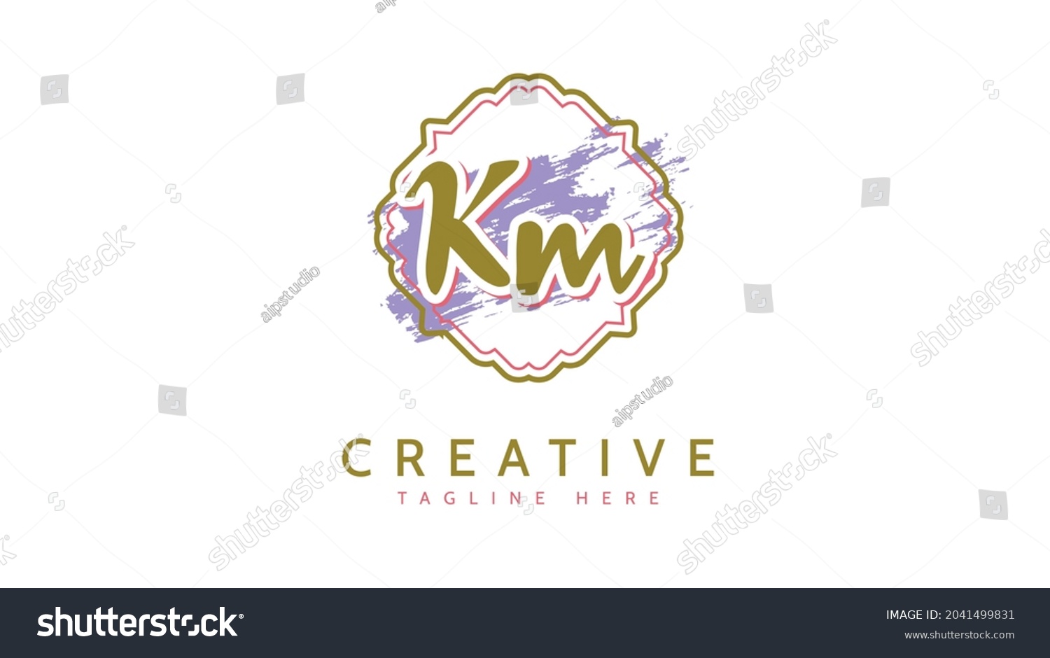 Km Initials Handwriting Logo Vector Stock Vector (Royalty Free ...