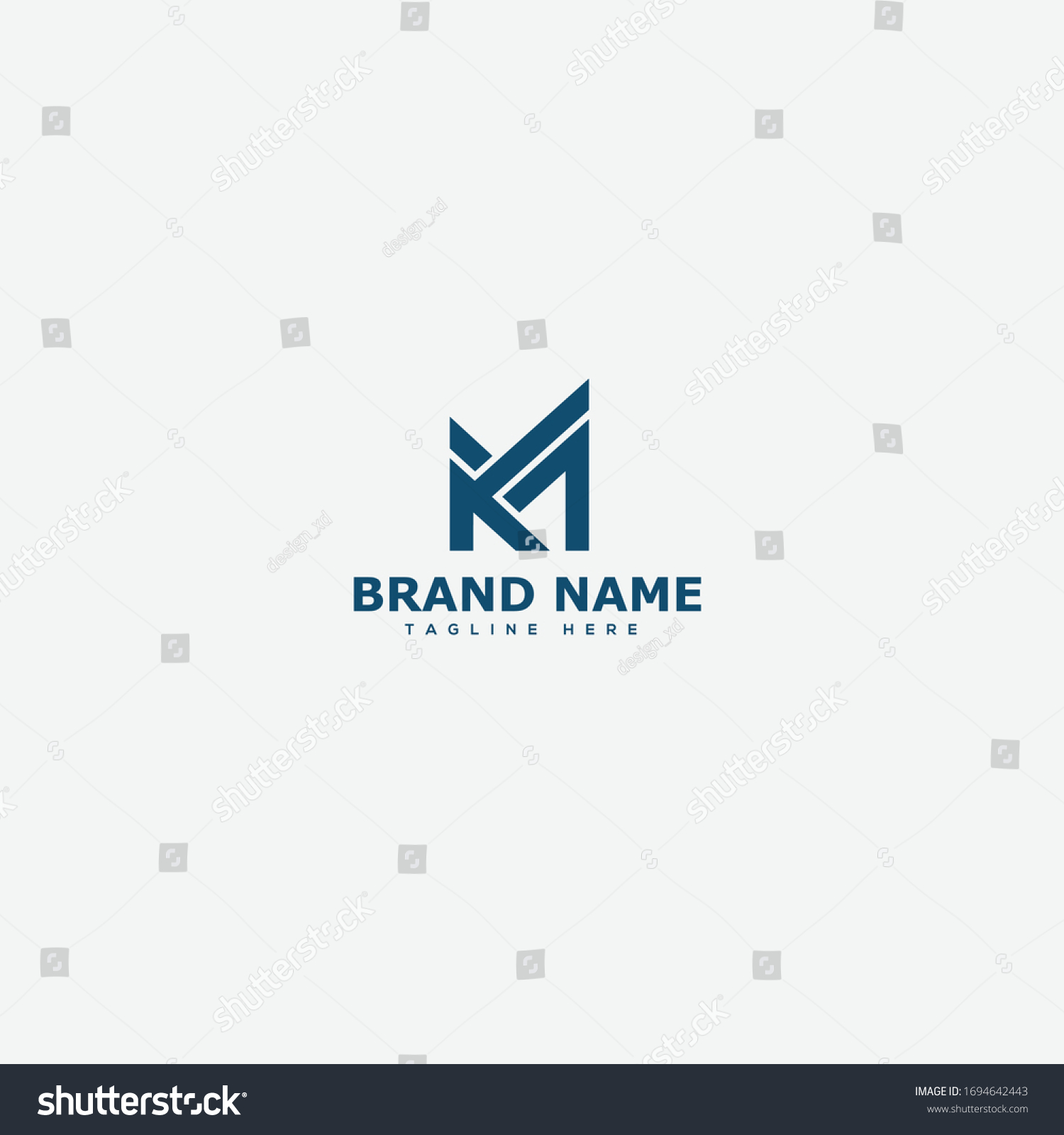 Km Letter Logo Design Template Vector Stock Vector (Royalty Free ...