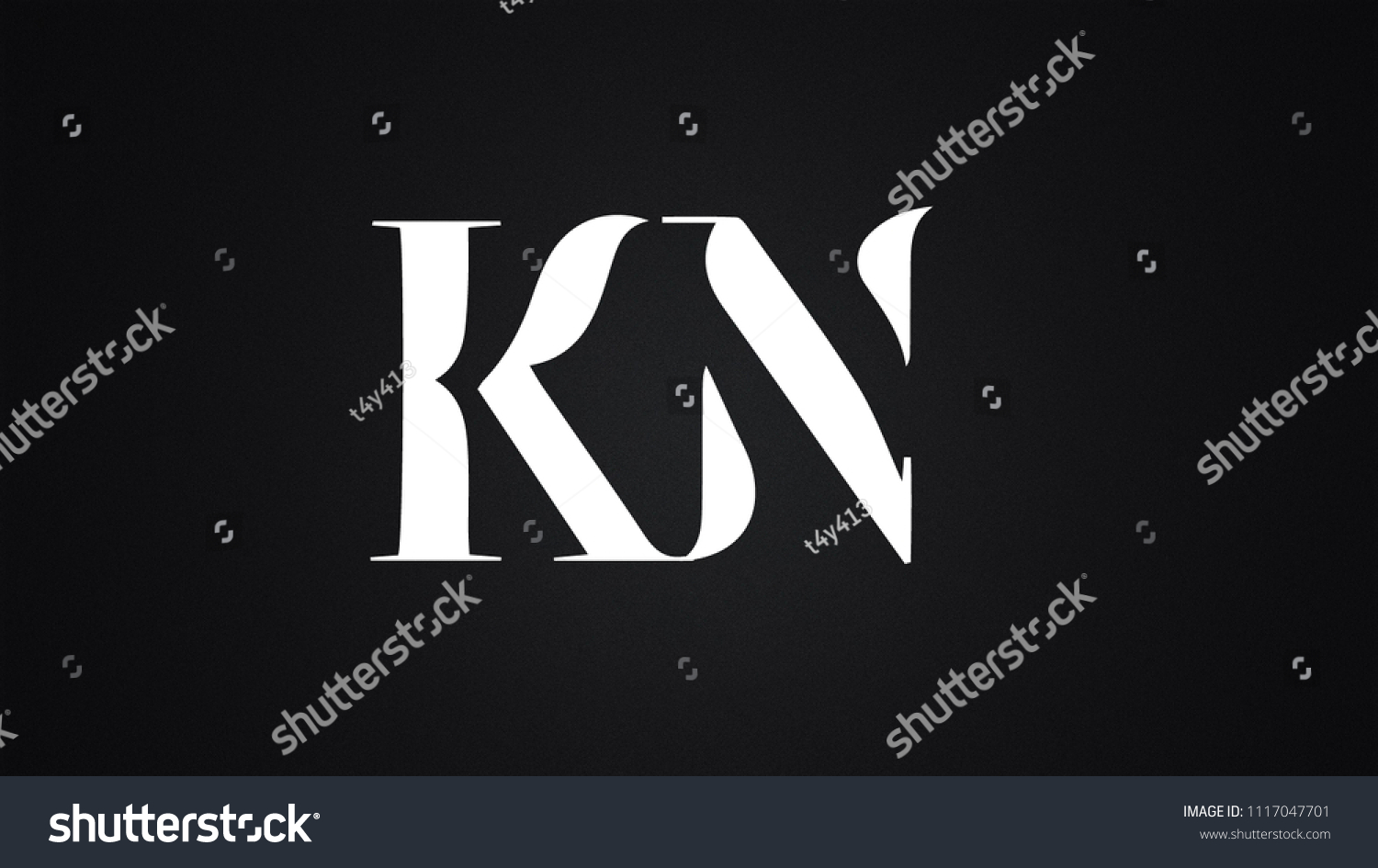 Kn Letter Logo Design Template Vector Stock Vector (Royalty Free ...
