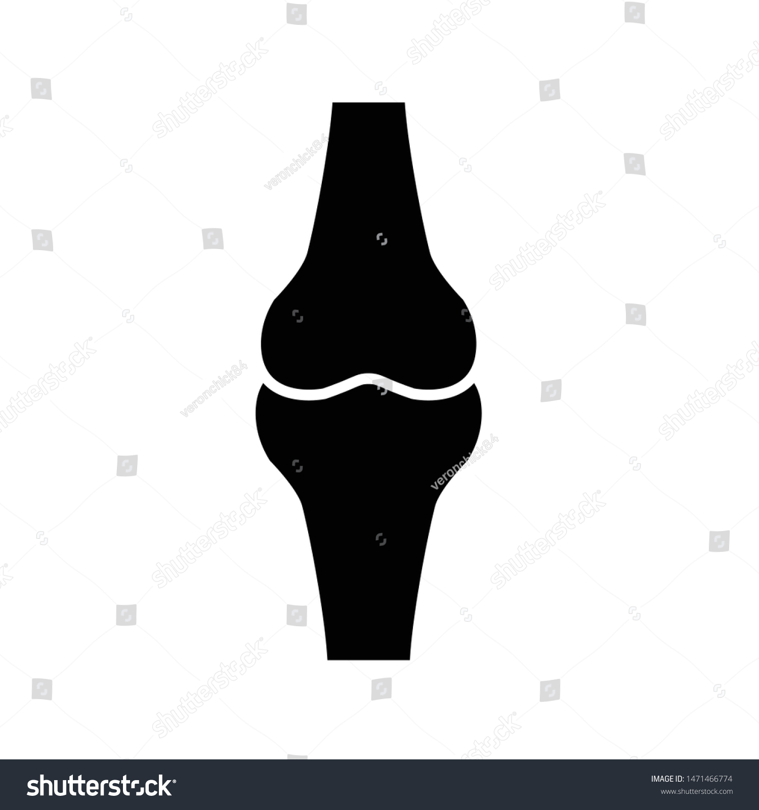 Knee Bones Icon Human Knee Joint Stock Vector (Royalty Free) 1471466774