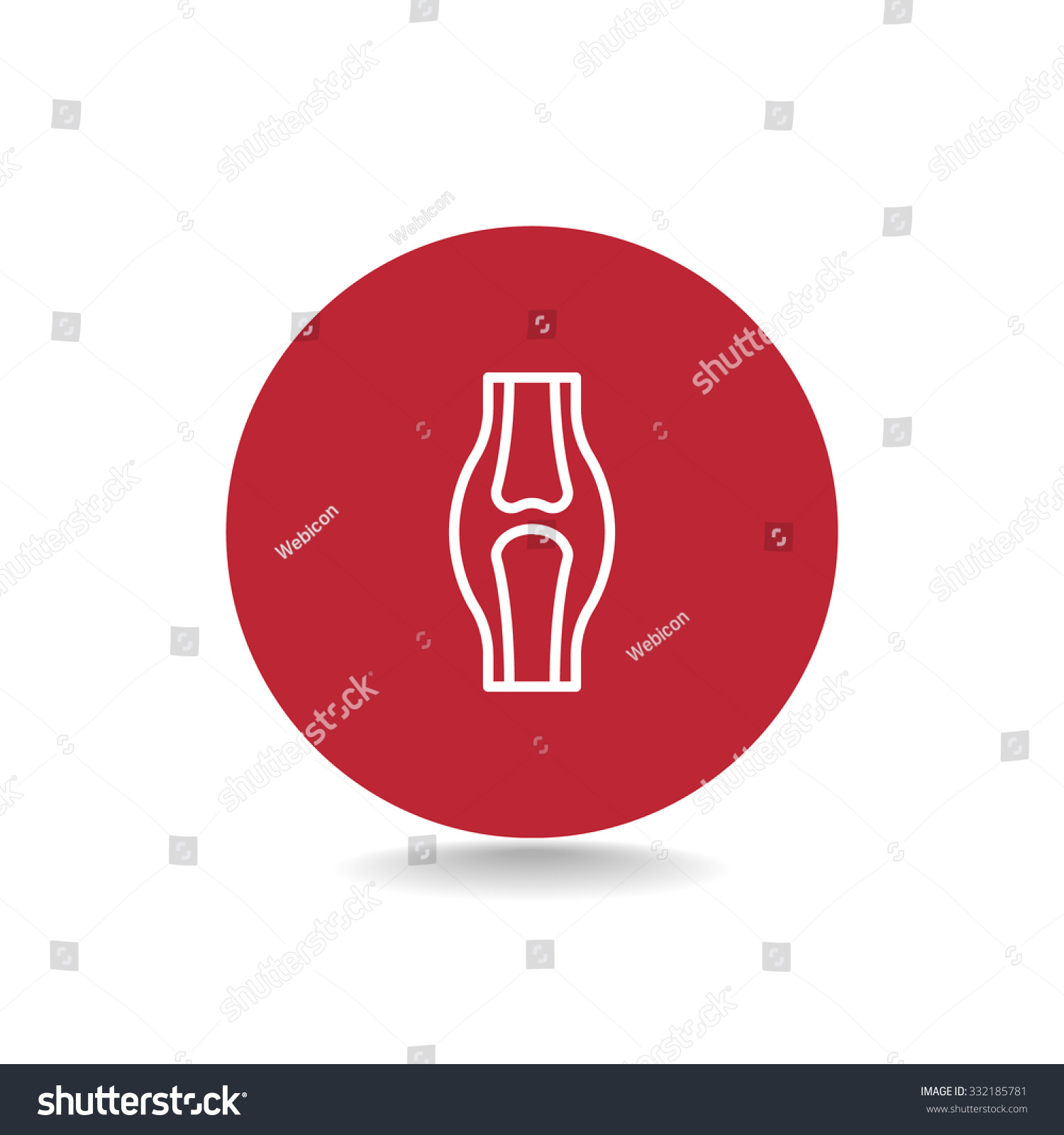 Knee Joint Icon Stock Vector (Royalty Free) 332185781 | Shutterstock