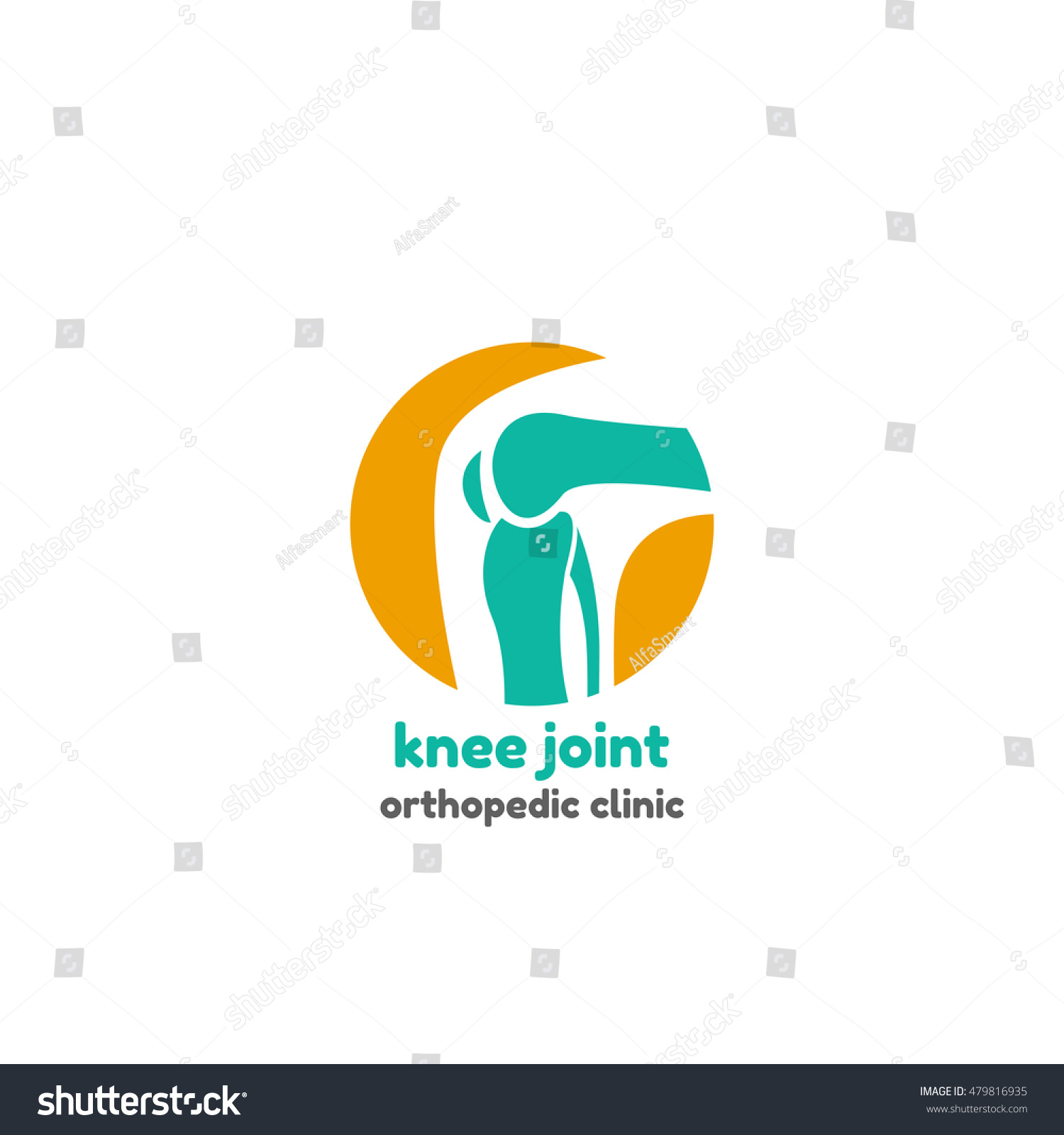 Knee Joint Logo Design Vector Template Stock Vector (Royalty Free ...
