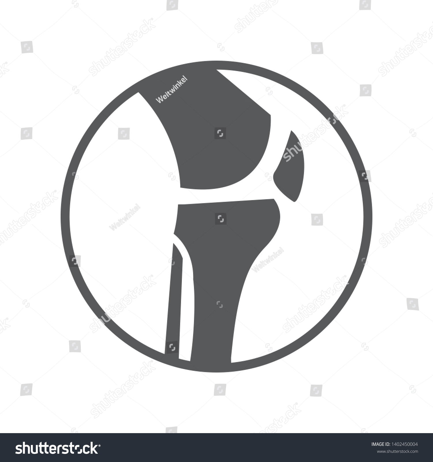 Knee Joint Tibia Orthopedic Vector Icon Stock Vector (Royalty Free ...