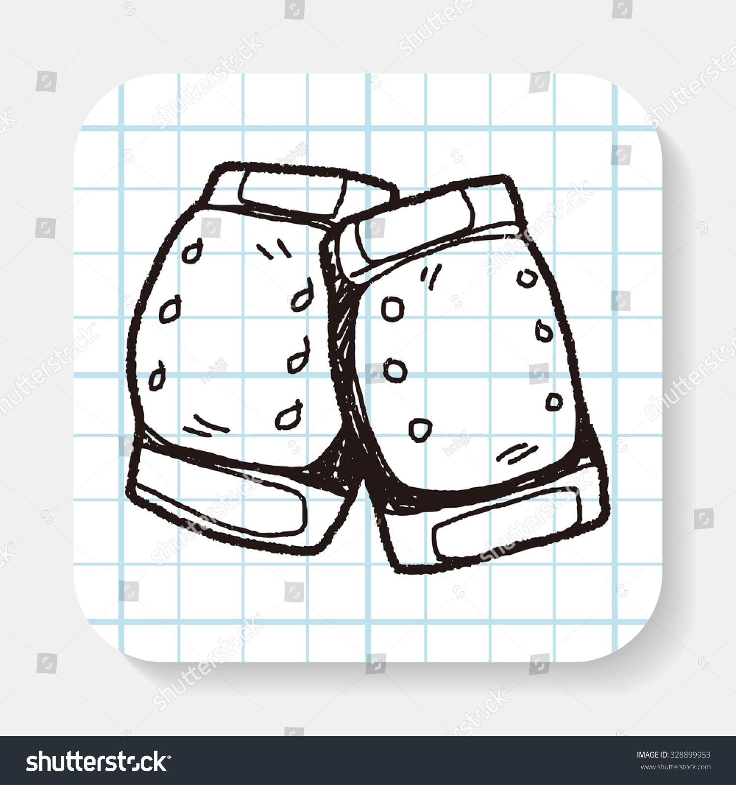 Knee Pads Doodle Stock Vector (Royalty Free) 328899953 | Shutterstock
