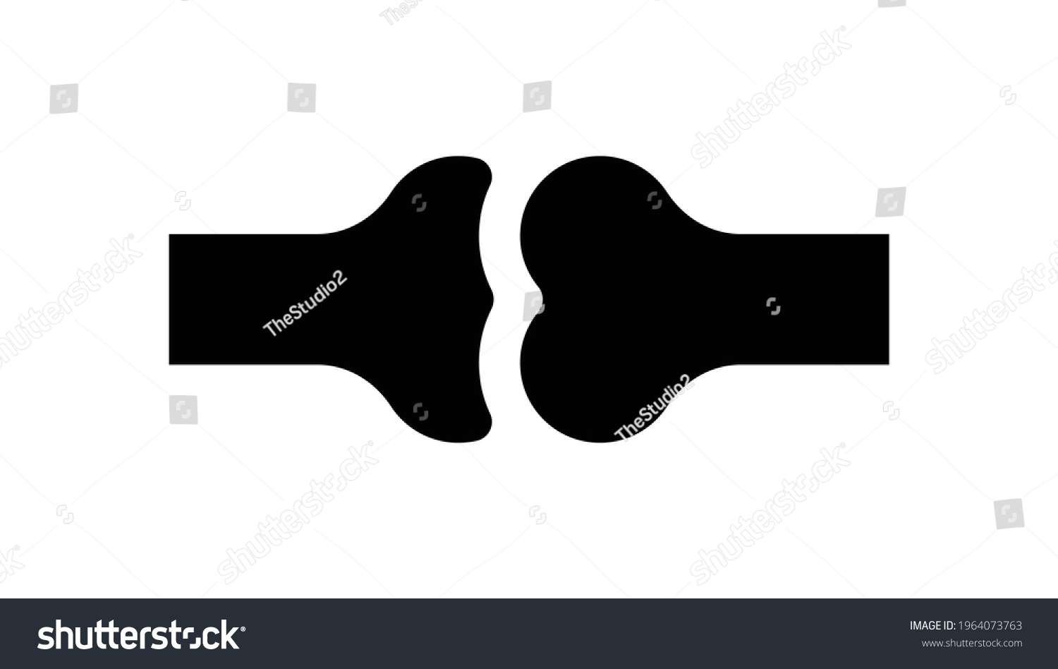 Kneecap Bone Icon Vector Illustration Stock Vector (Royalty Free ...