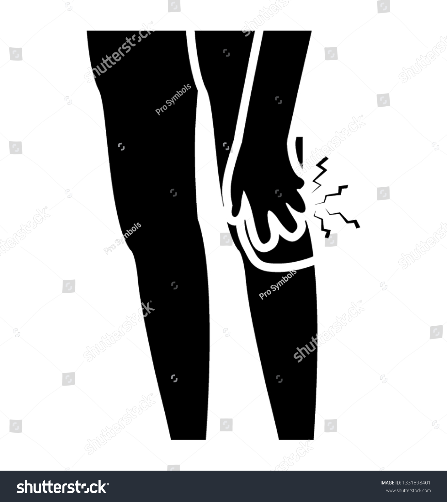 Knees Bleeding Glyph Icon Vector Stock Vector (Royalty Free) 1331898401