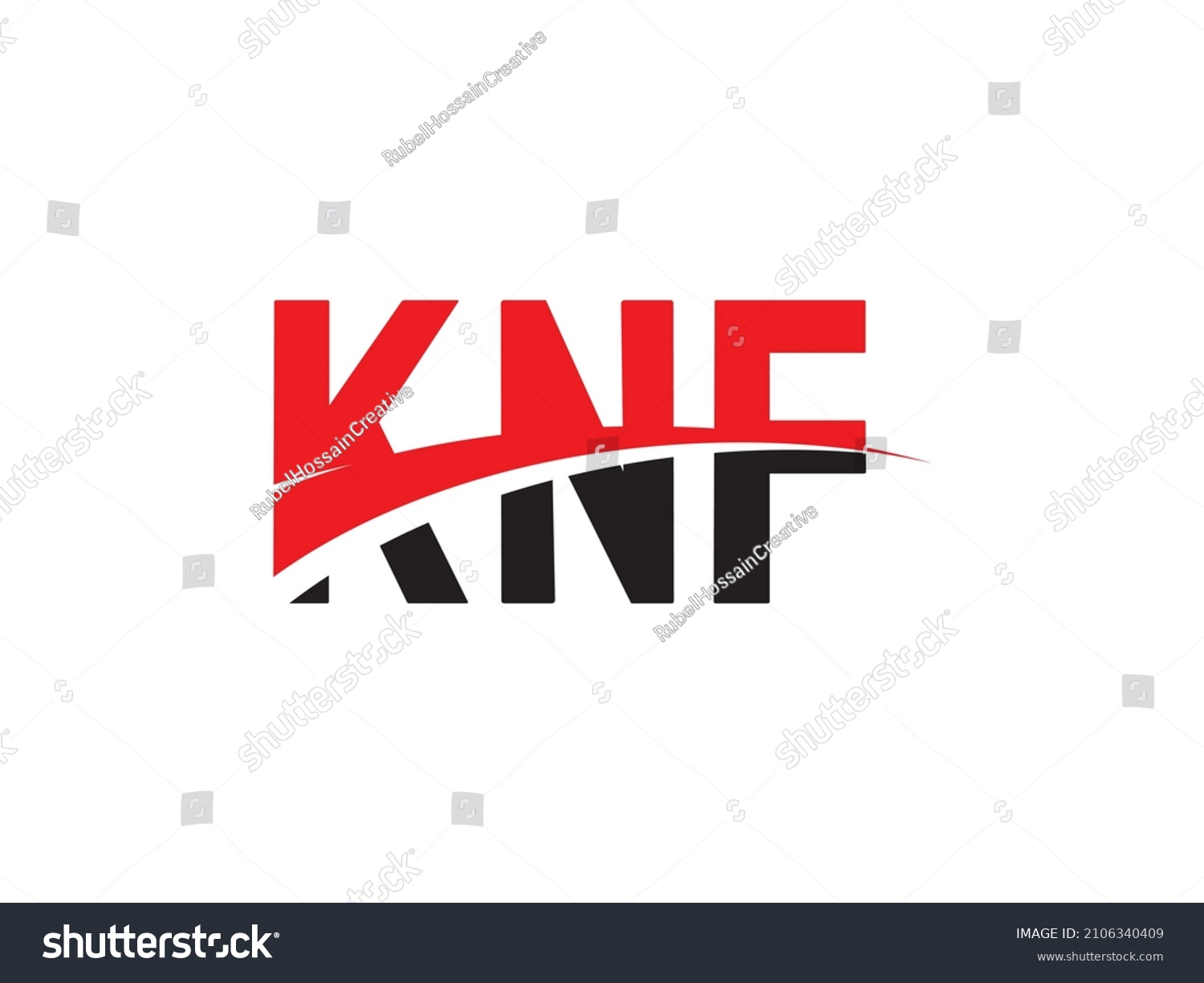 Knf Letter Initial Logo Design Vector Stock Vector (Royalty Free ...
