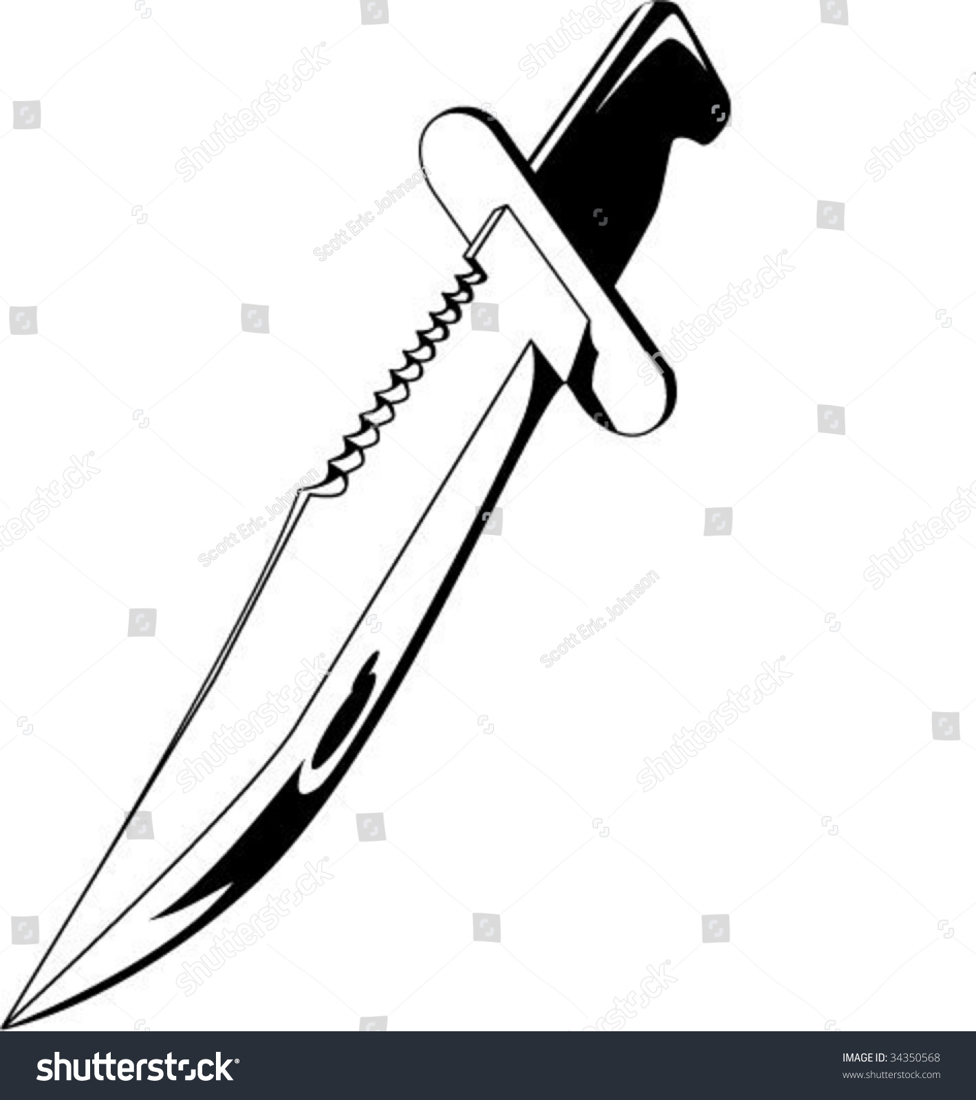 Knife In Perspective Stock Vector Illustration 34350568 : Shutterstock