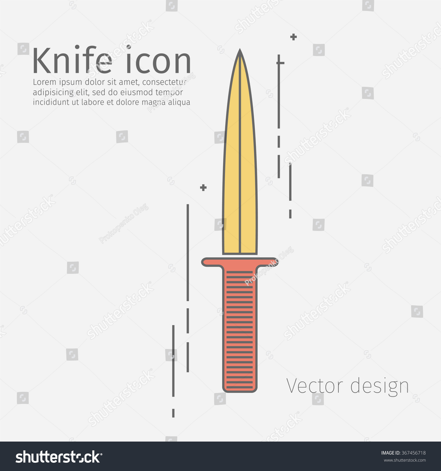 Knife Sign Icon Stock Vector 367456718 - Shutterstock