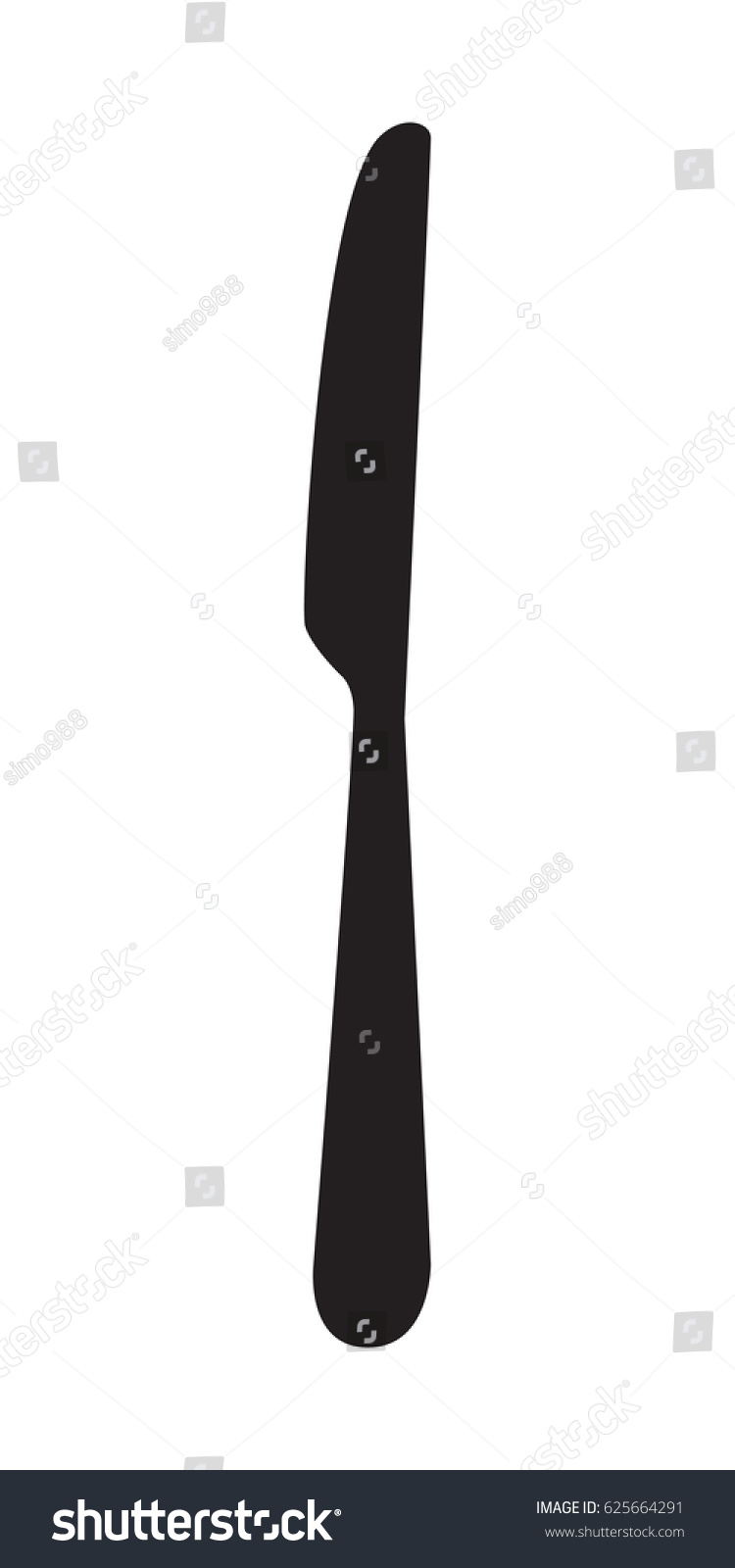 Knife Silhouette Stock Vector (Royalty Free) 625664291 | Shutterstock